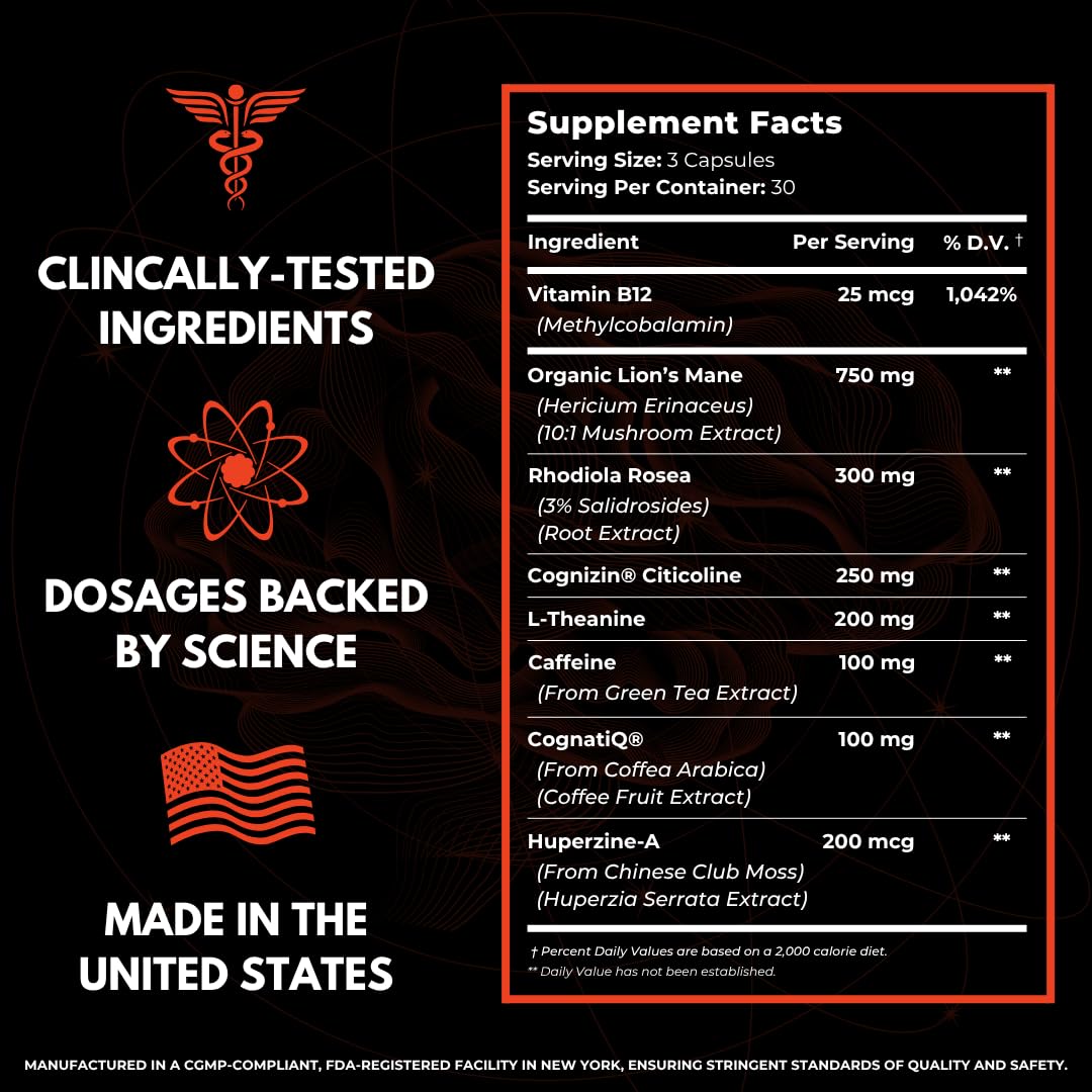 Focus and concentration support capsules