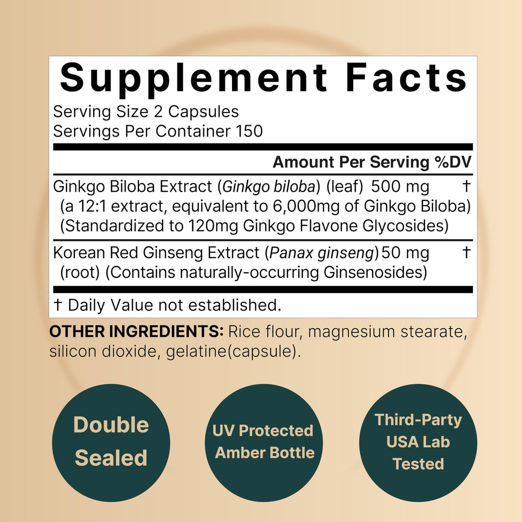 focus and concentration with ginkgo biloba