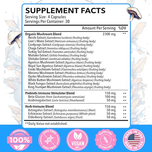 focus and immunity mushroom blend