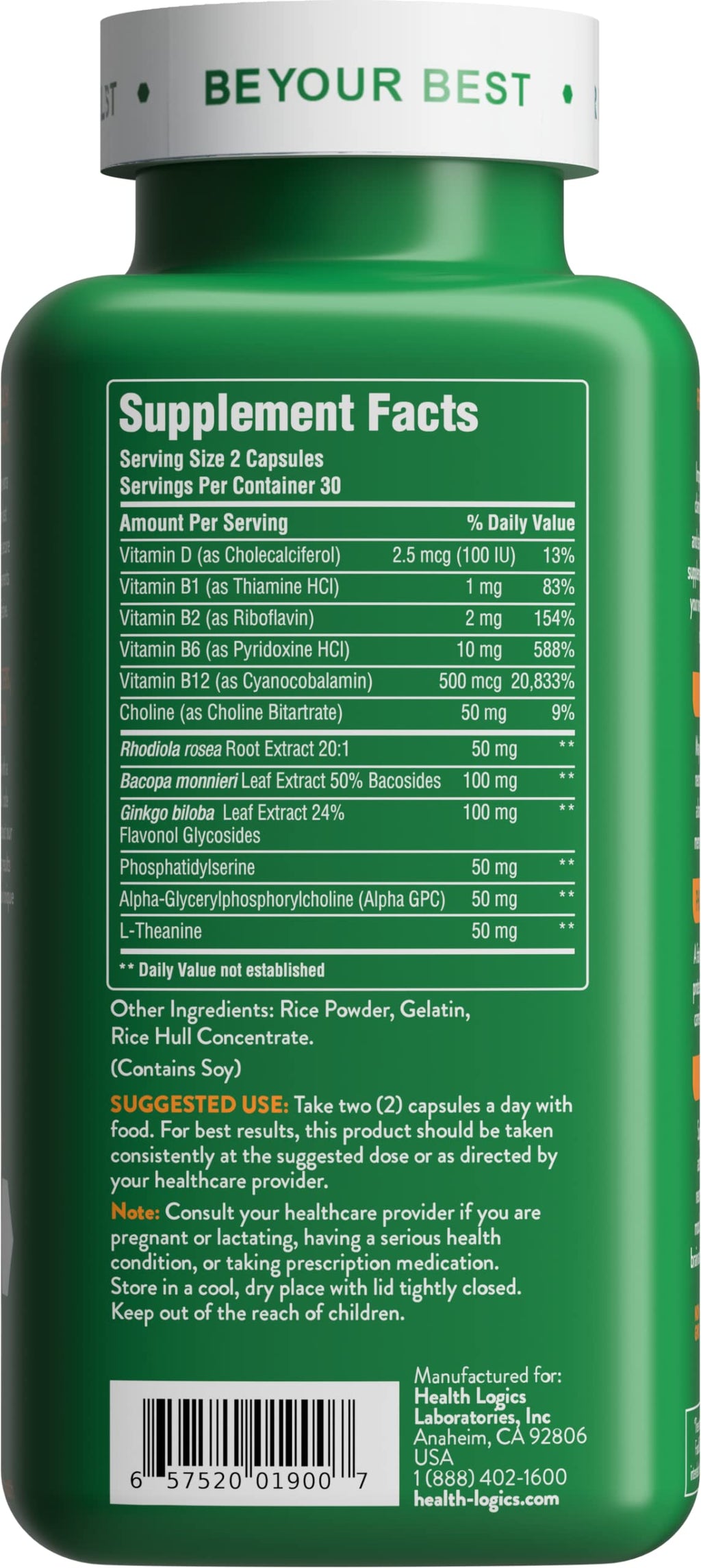 focus brain supplement with choline