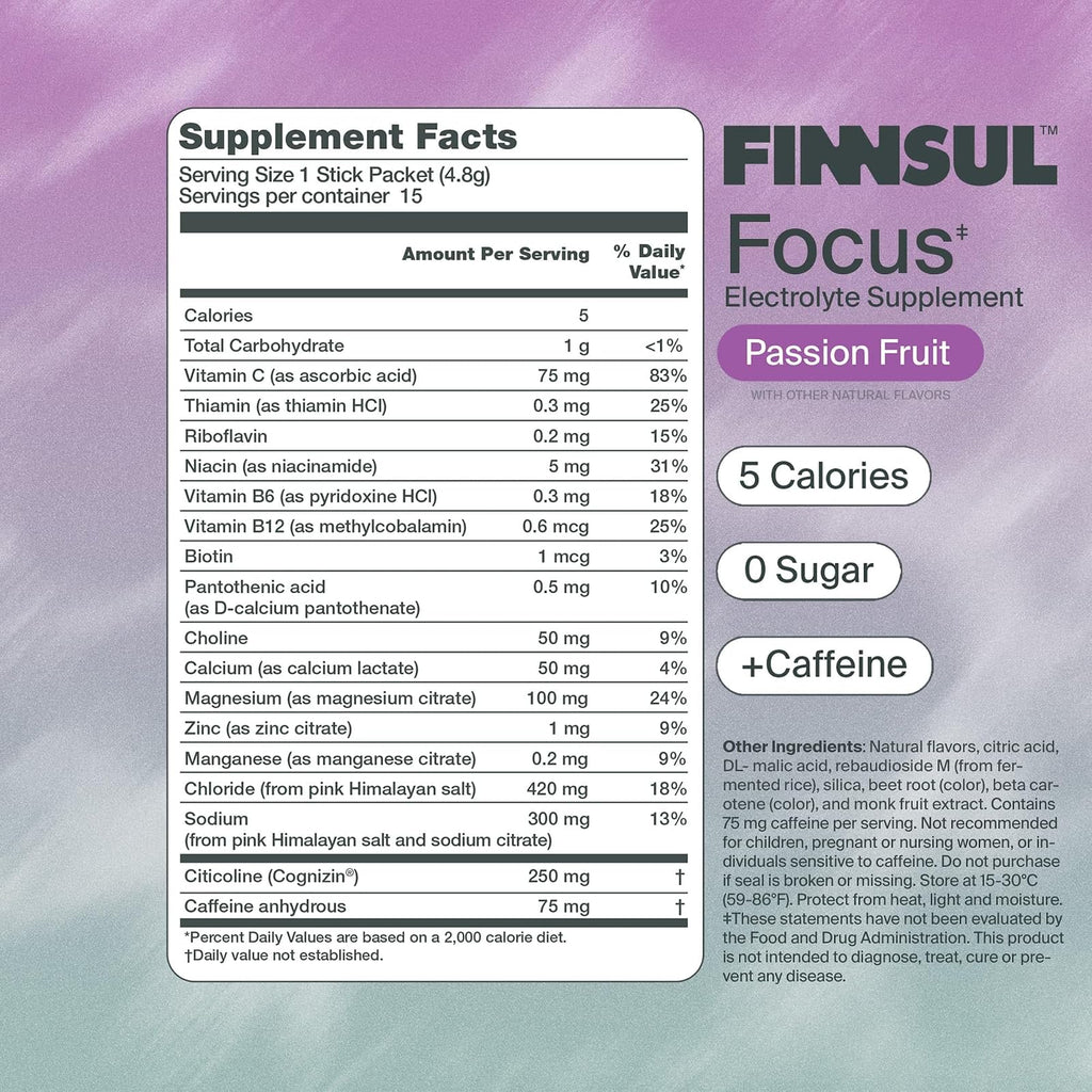 Focus drink mix for improved stamina