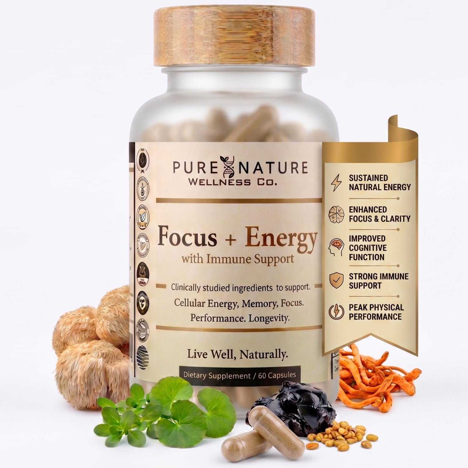 Focus+Energy mushroom complex capsules