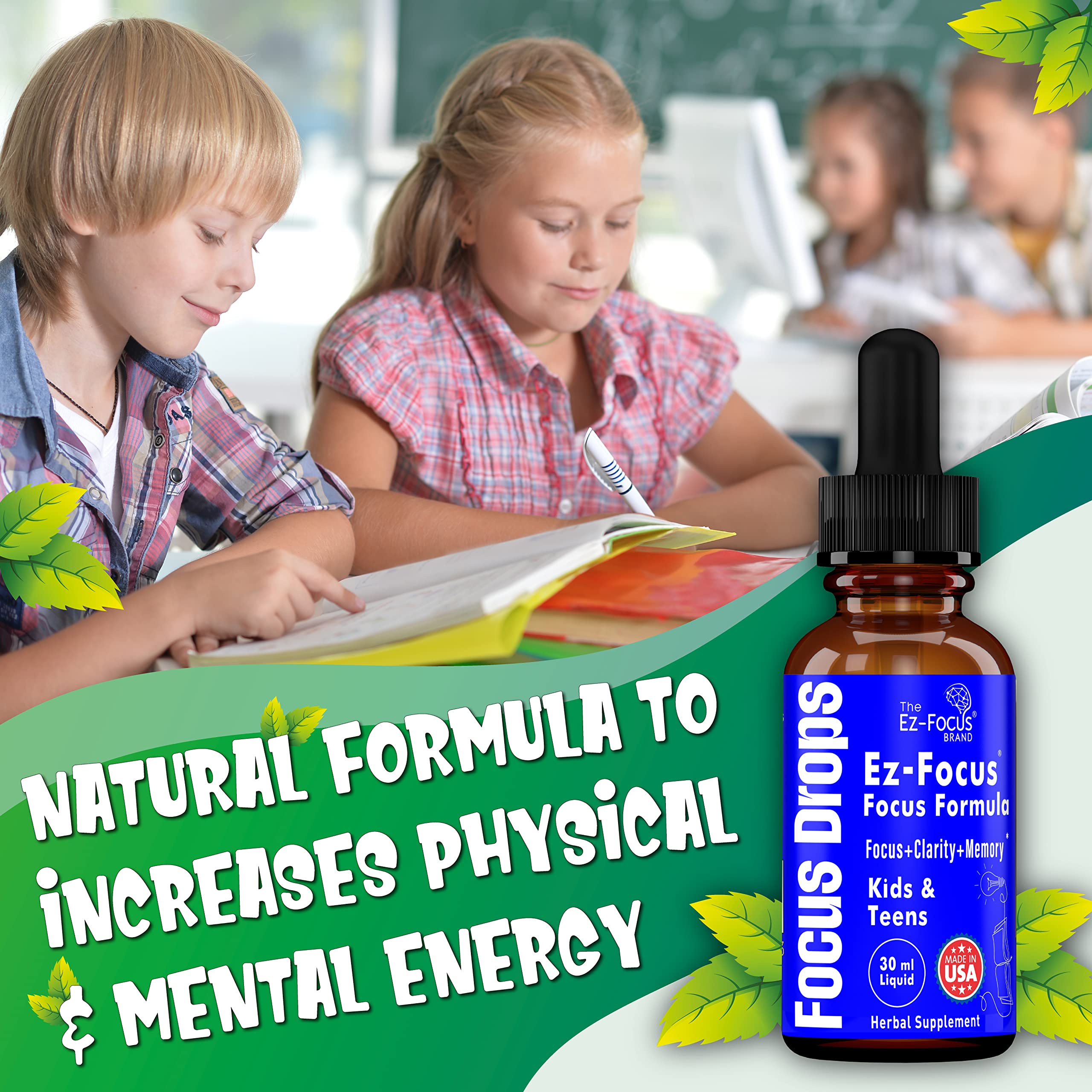 Focus-enhancing drops for teens