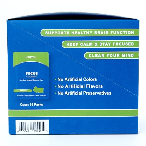 Focus-enhancing gummies with organic ingredients