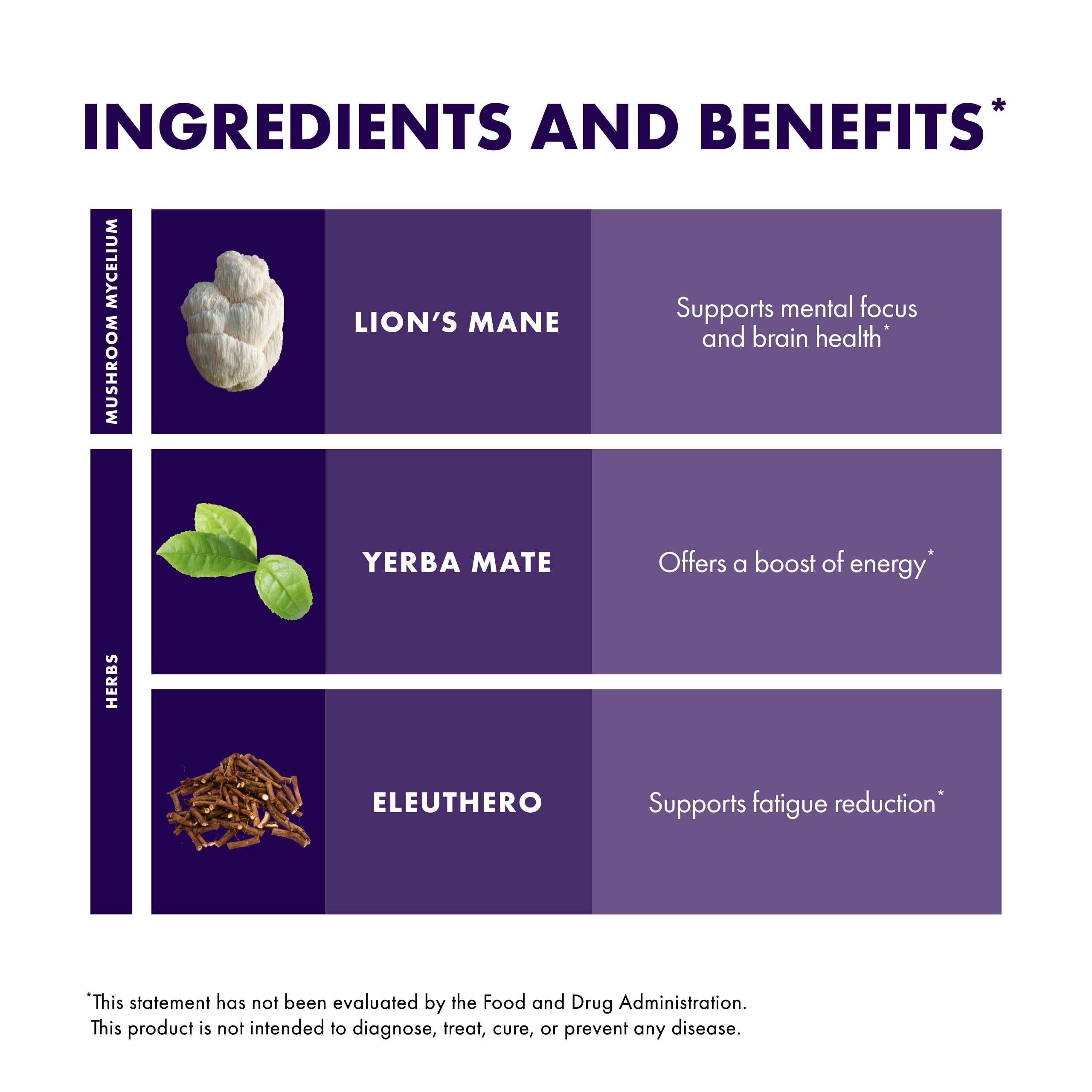 Focus enhancing herbal supplement powder