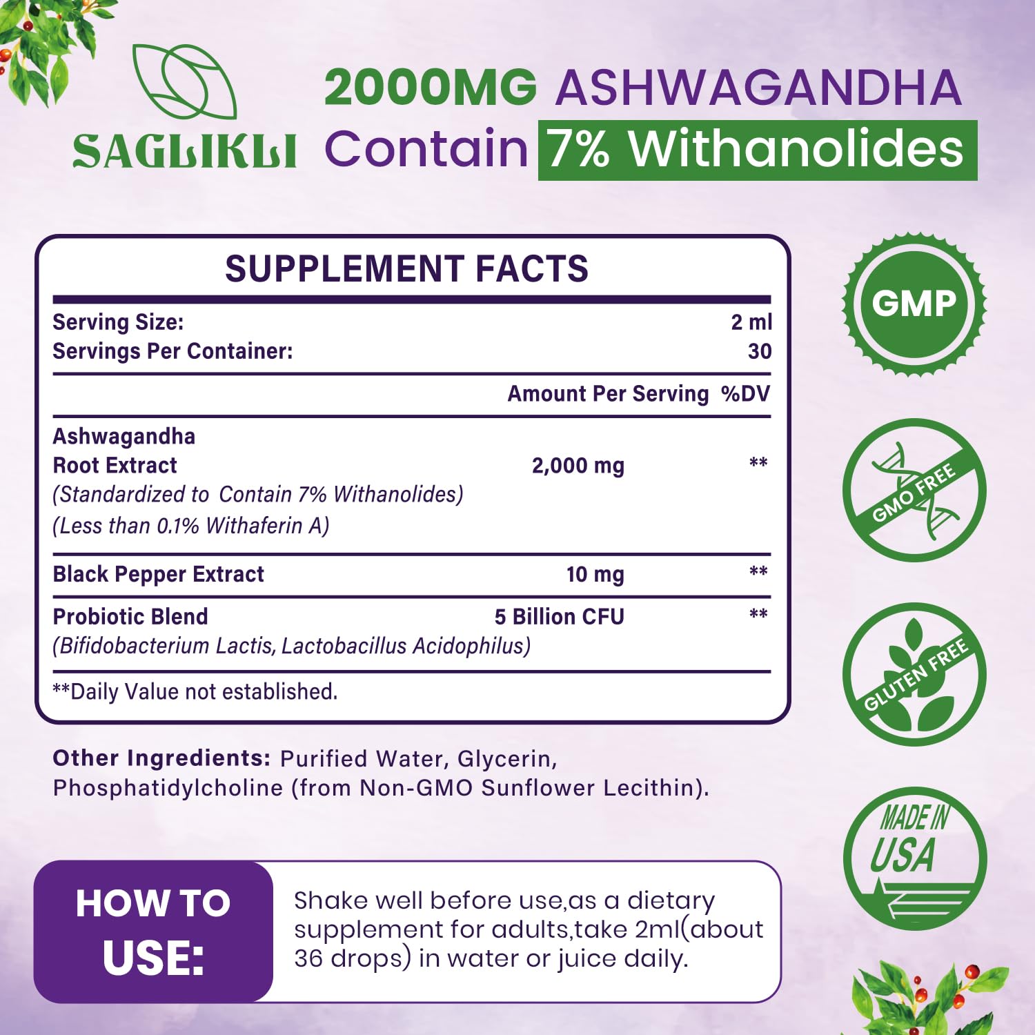 focus-enhancing liquid ashwagandha formula