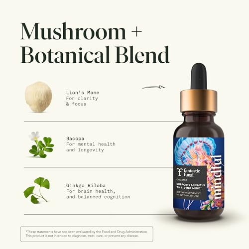 Focus-enhancing mushroom blend with Ginkgo