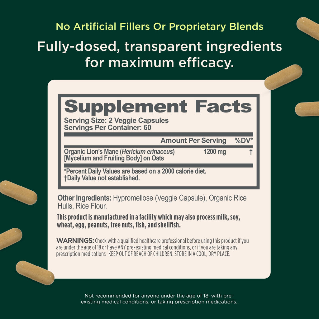 focus enhancing mushroom capsules