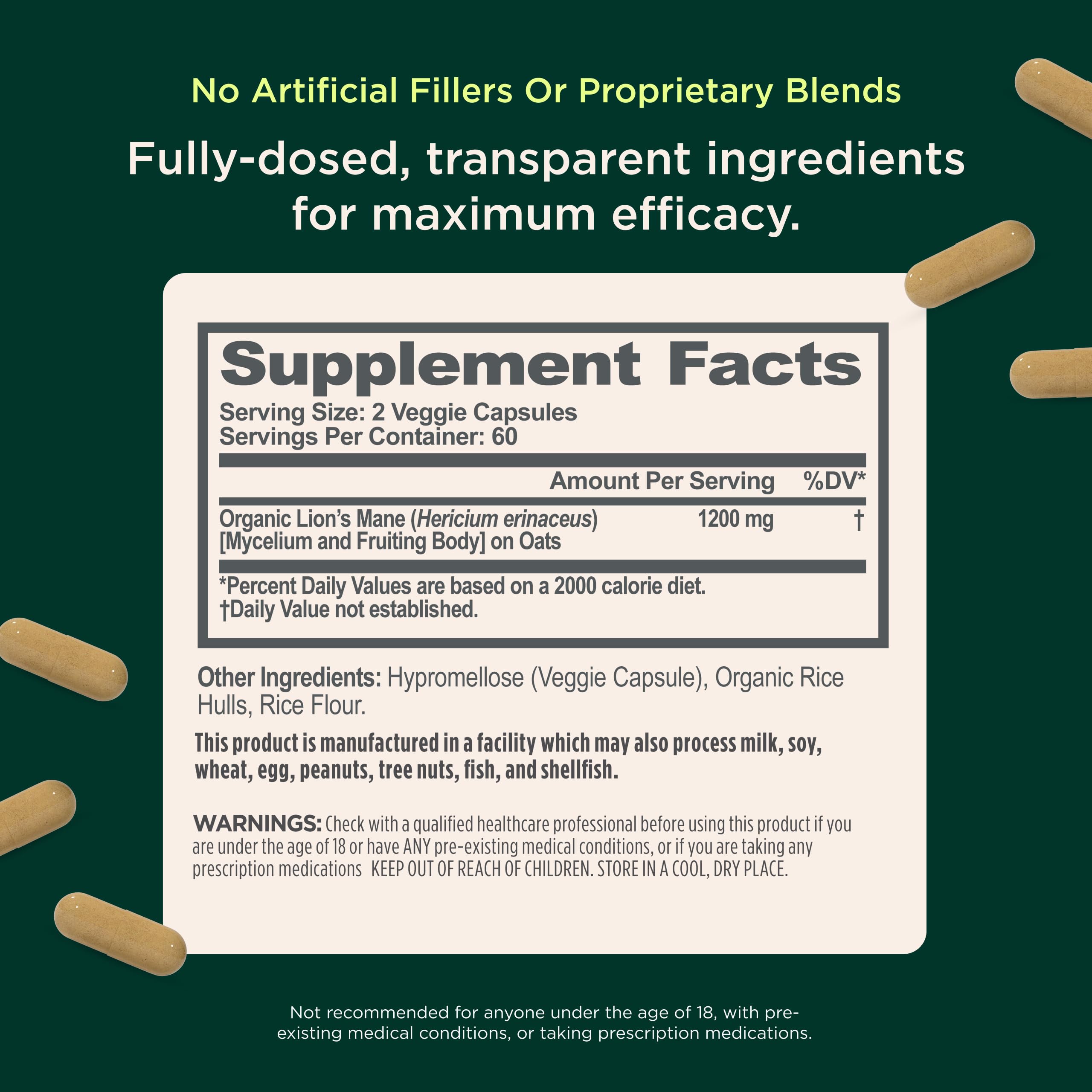 focus enhancing mushroom capsules