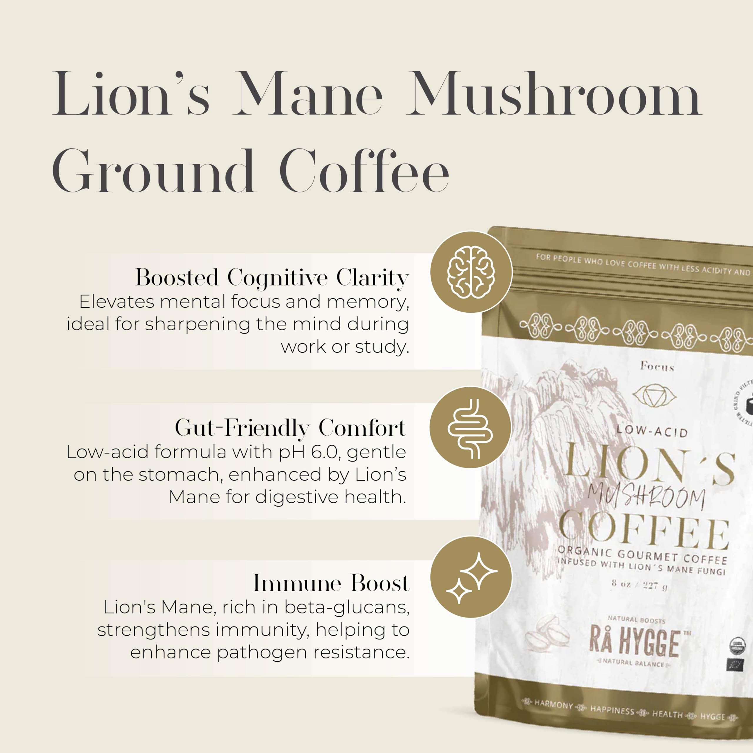 focus-enhancing mushroom coffee blend