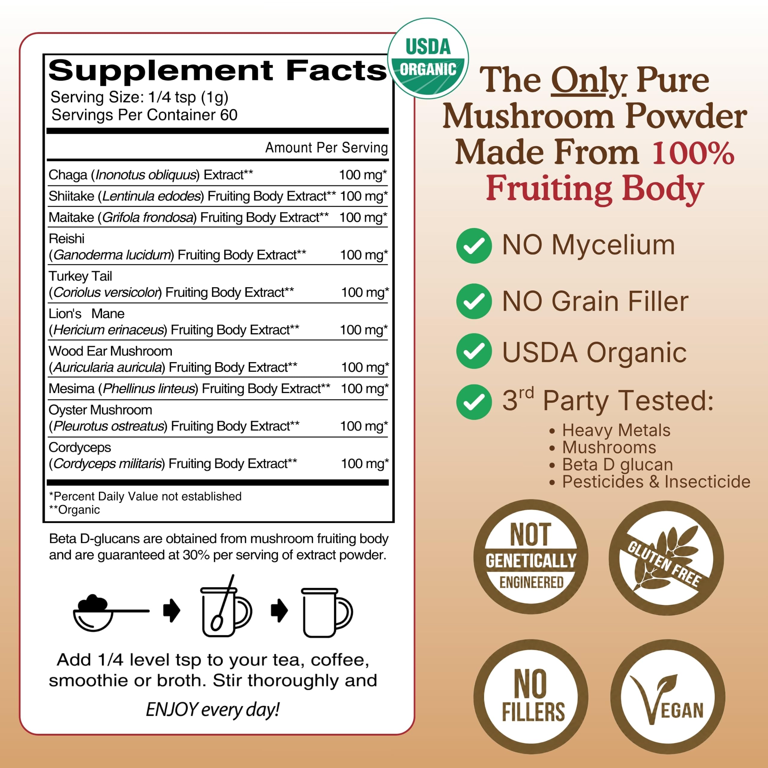 focus enhancing mushroom supplement