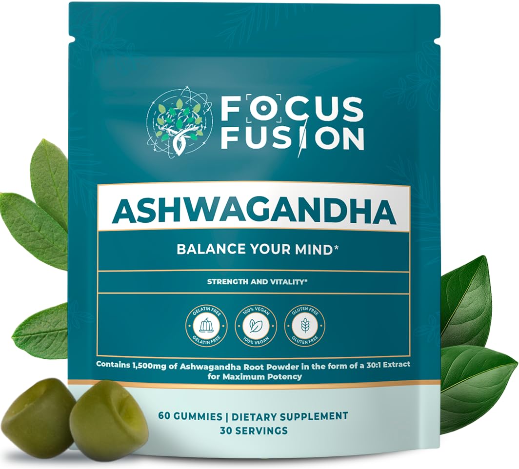 Focus Fusion Ashwagandha gummies for stress relief