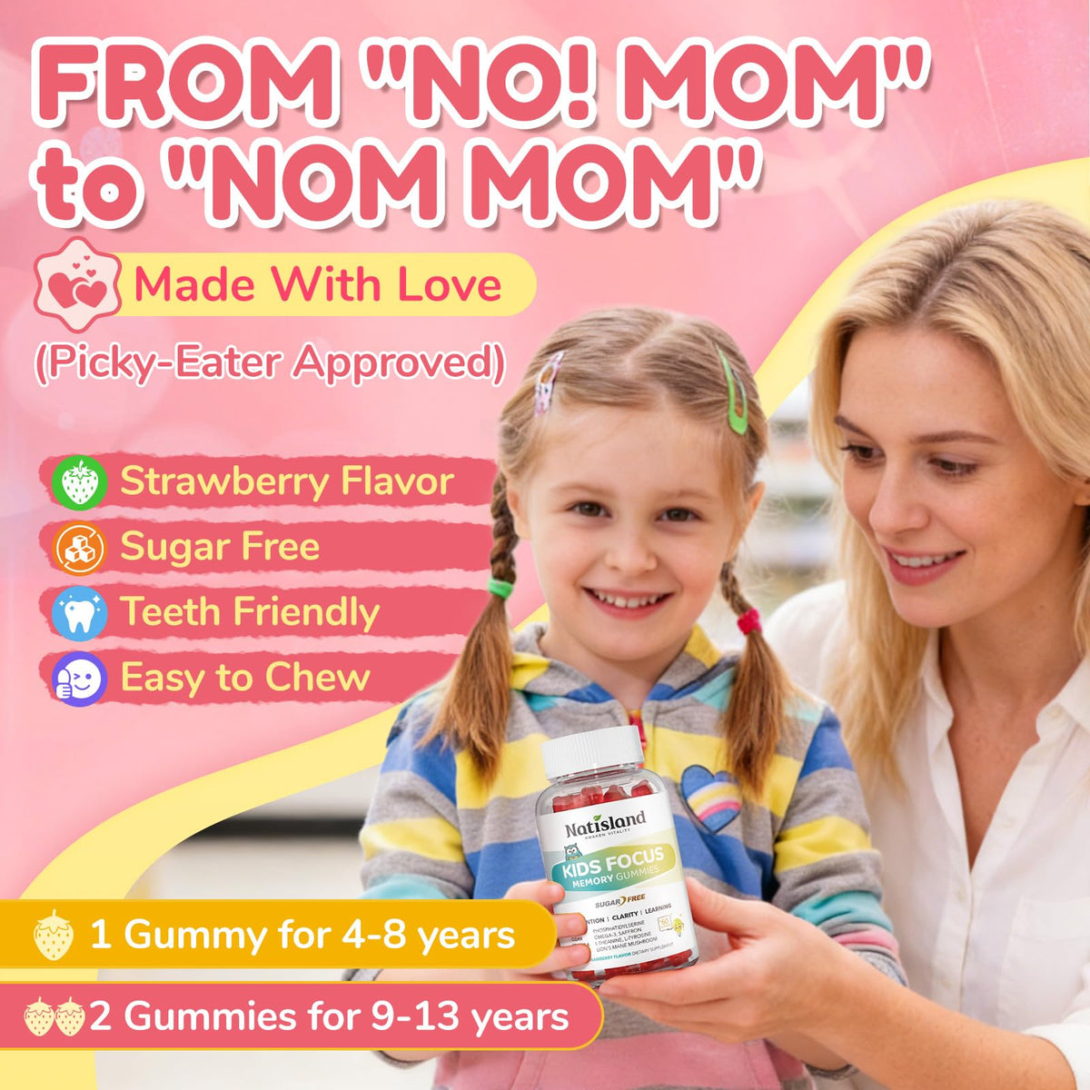 Focus gummies for improved academic performance