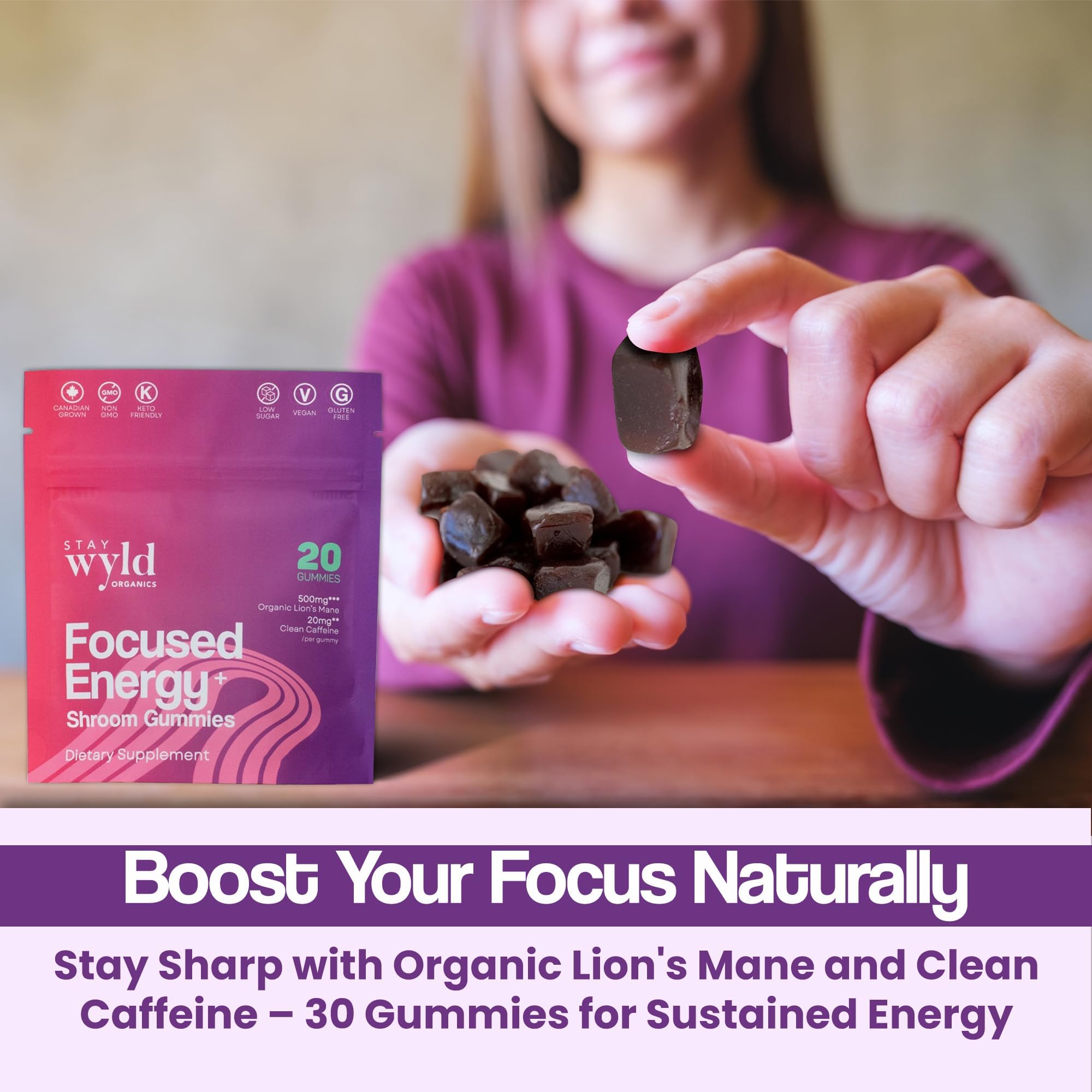 Focused Energy+ gummies for daily wellness