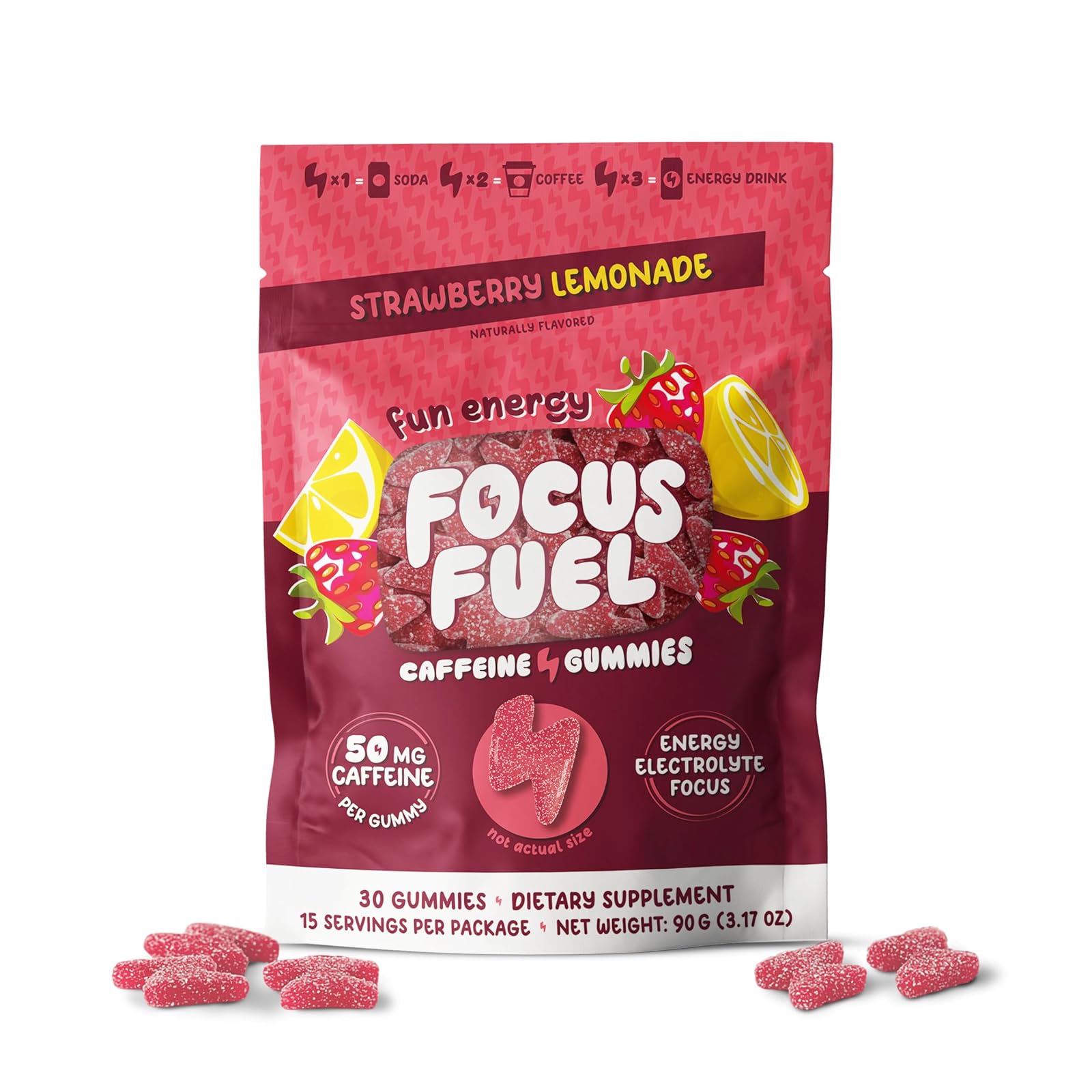 FocusFuel energy chews strawberry lemonade