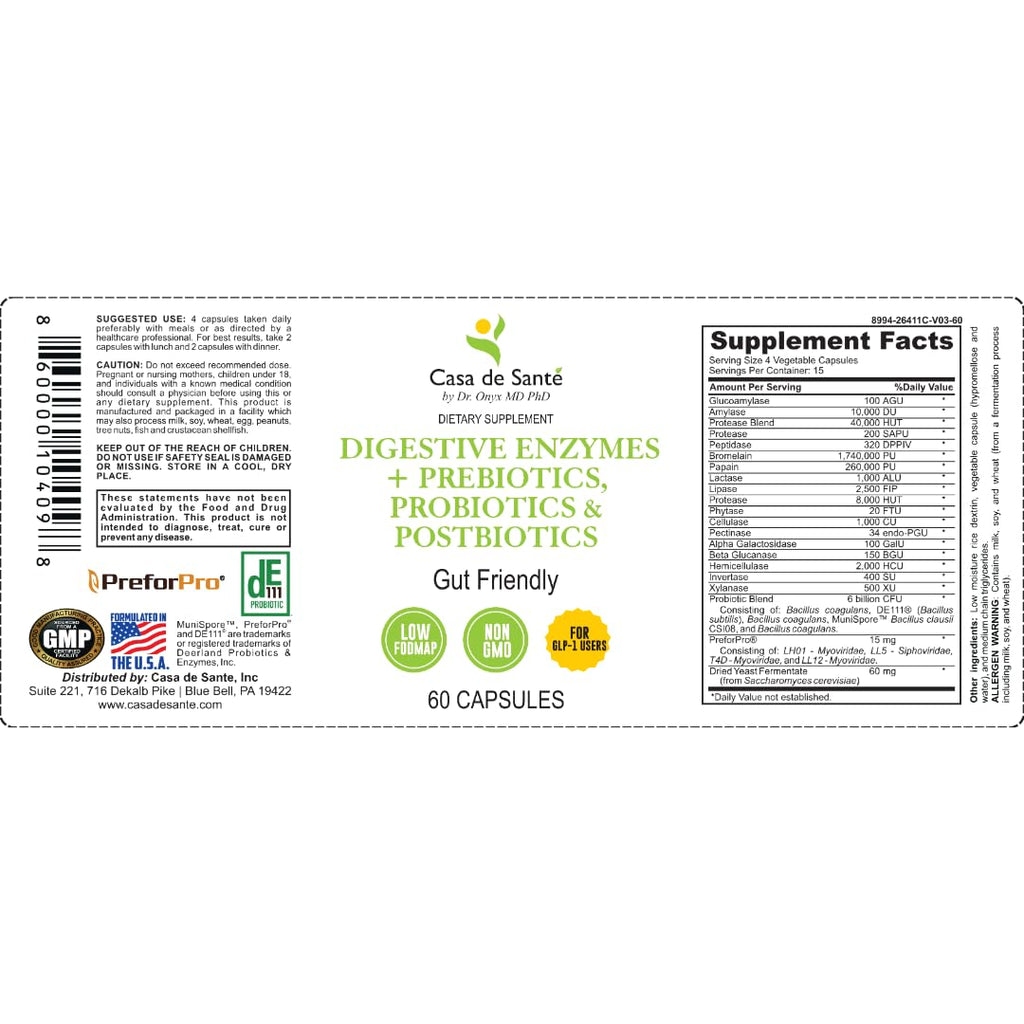 FODMAP digestive enzymes for sensitive stomachs