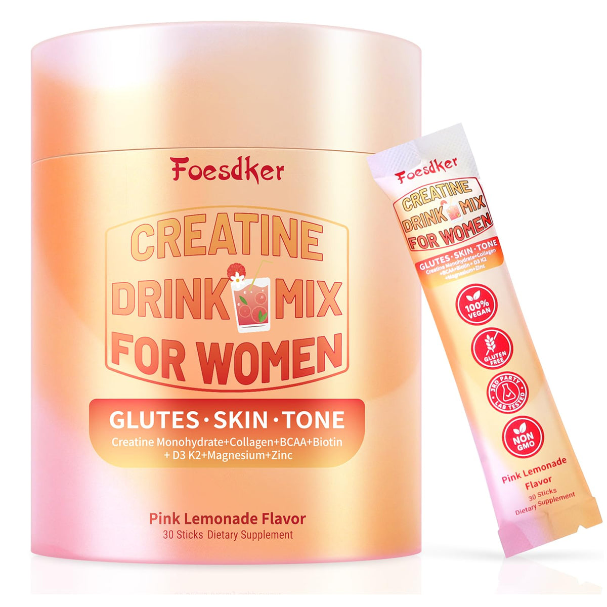 Foesdker creatine powder pink lemonade