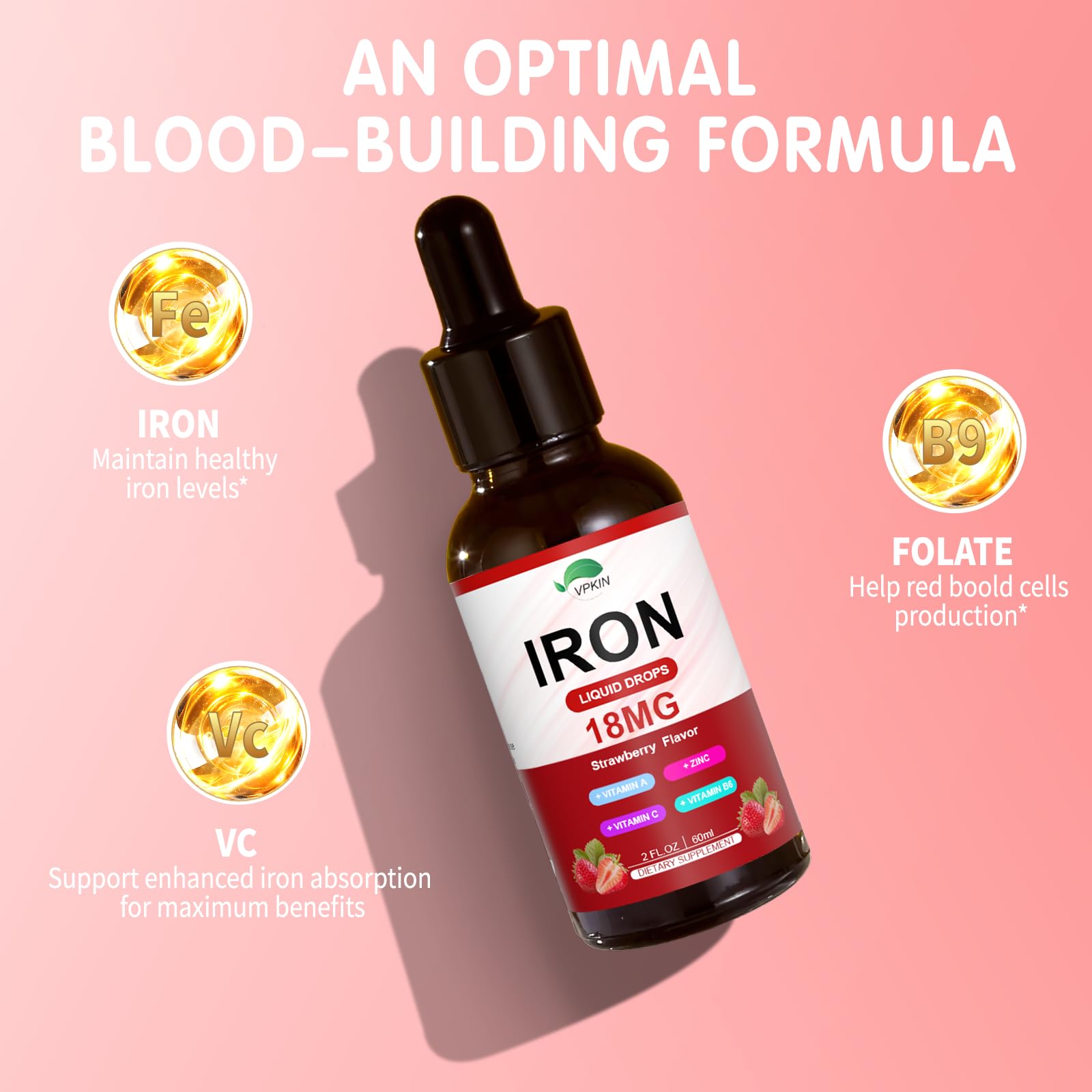 folate and B12 enriched iron
