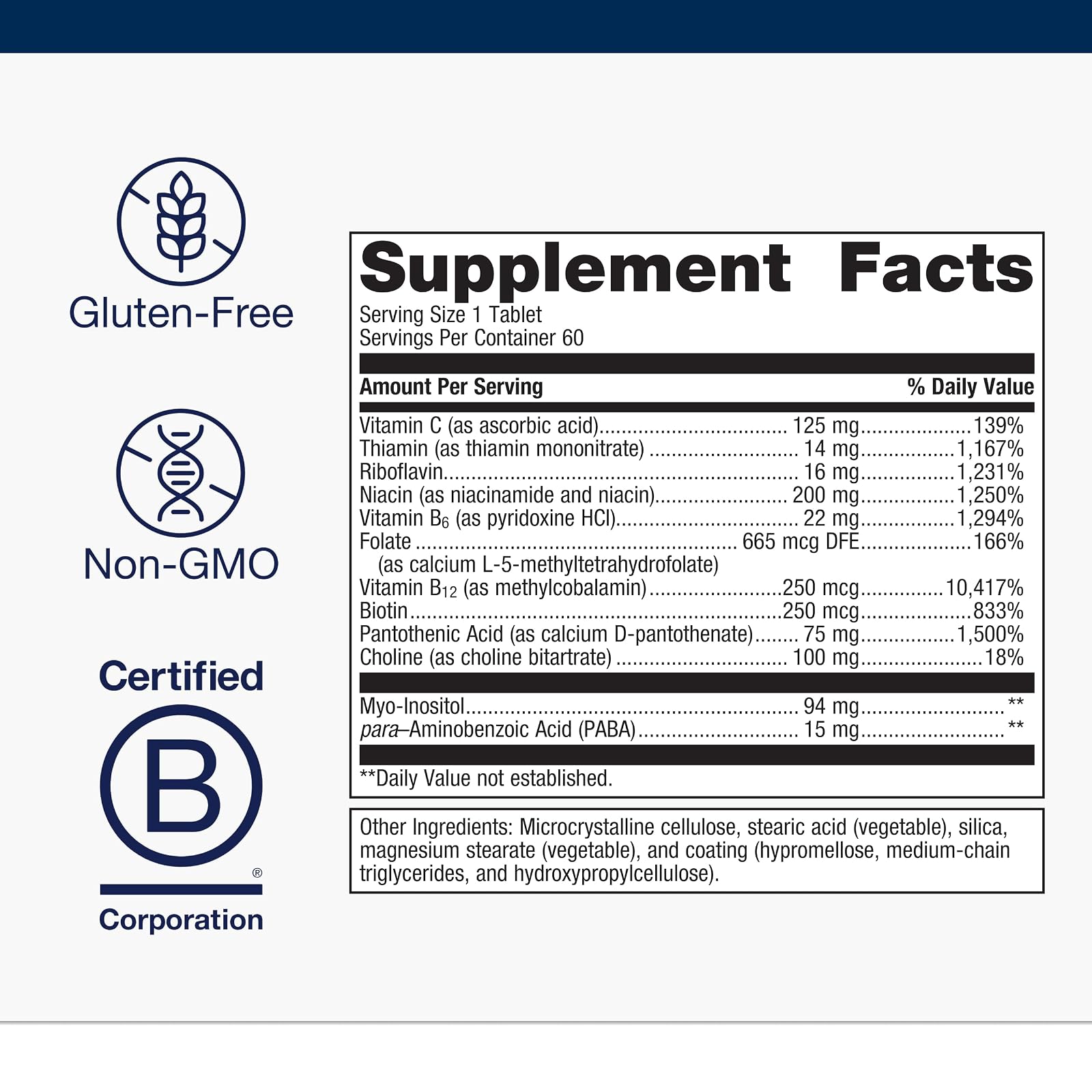 folate enriched vitamin b complex