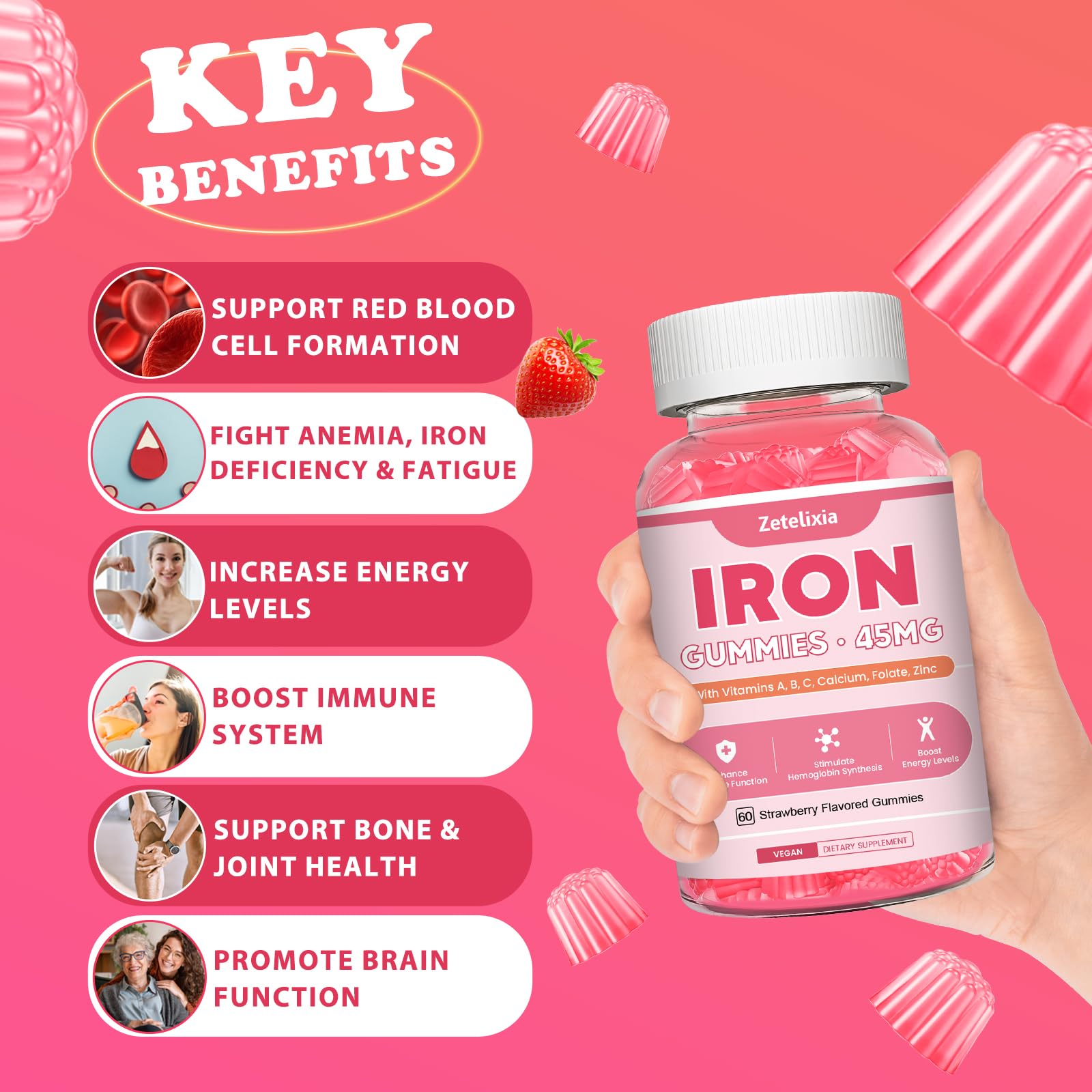 folate infused iron gummies for wellness