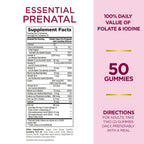 Folic acid and iodine prenatal vitamins