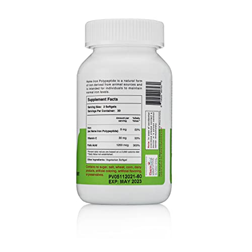 Folic acid enriched iron capsules