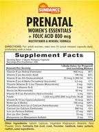 Folic acid enriched prenatal multivitamin tablets