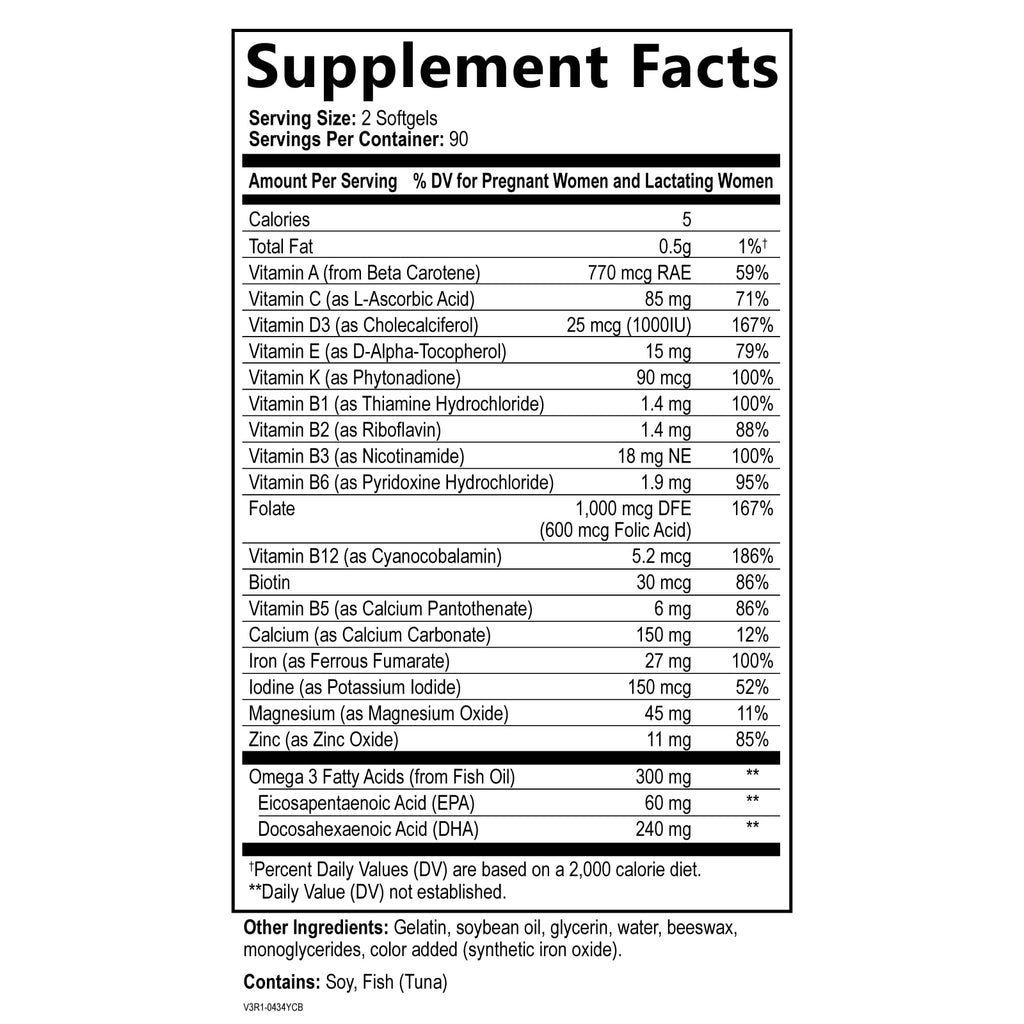 Folic acid prenatal vitamins for mothers