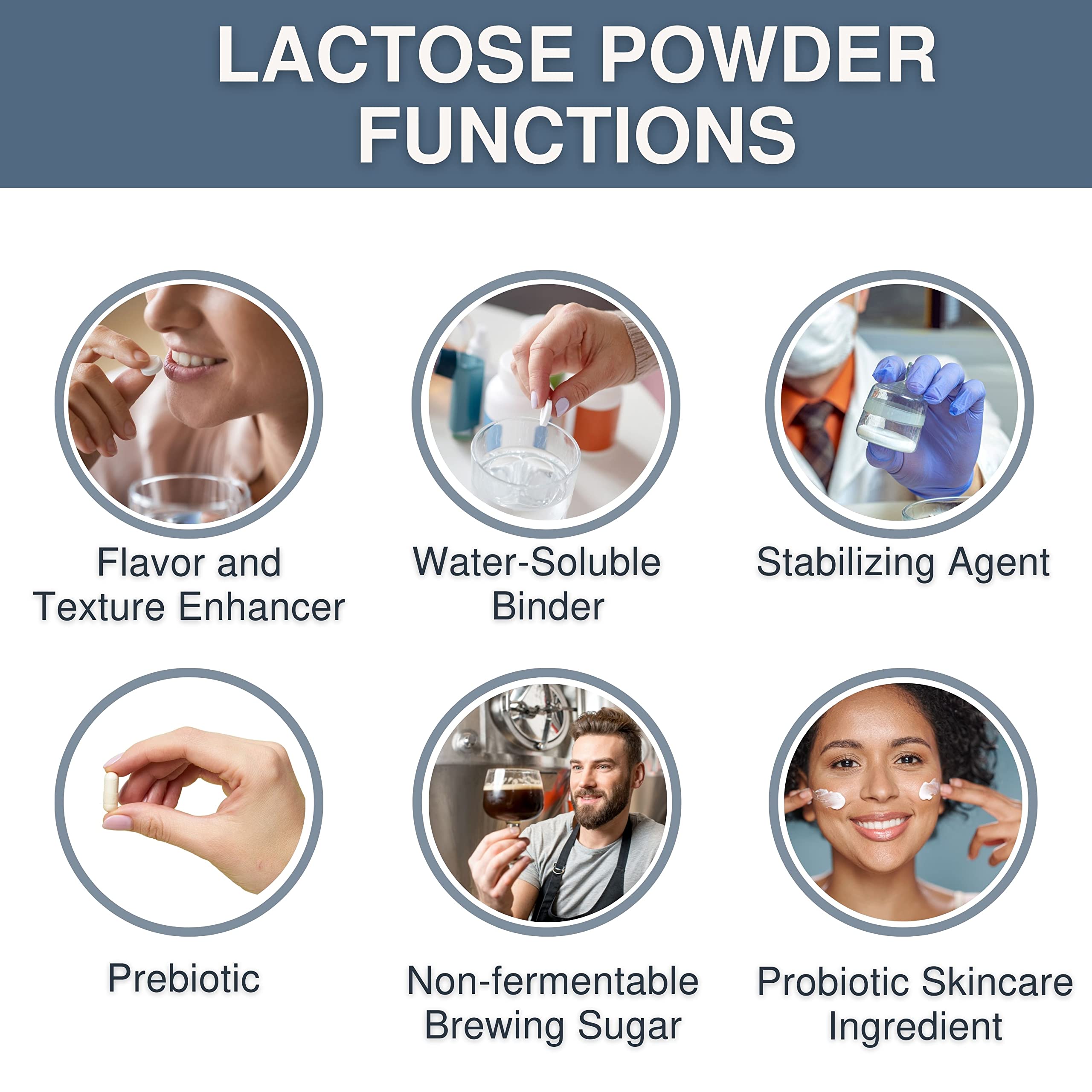 food-safe lactose powder for recipes