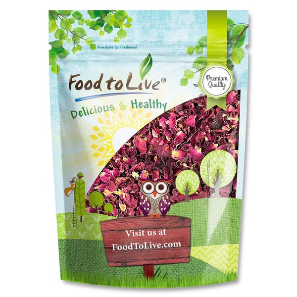 Food to Live dried rose petals for tea
