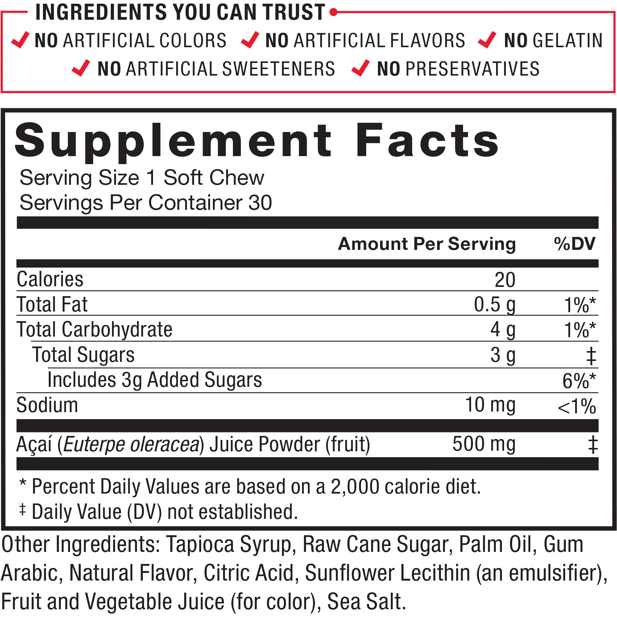 Force Factor Acai antioxidant benefits