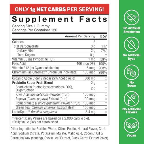 Force Factor apple cider vinegar gummies for energy