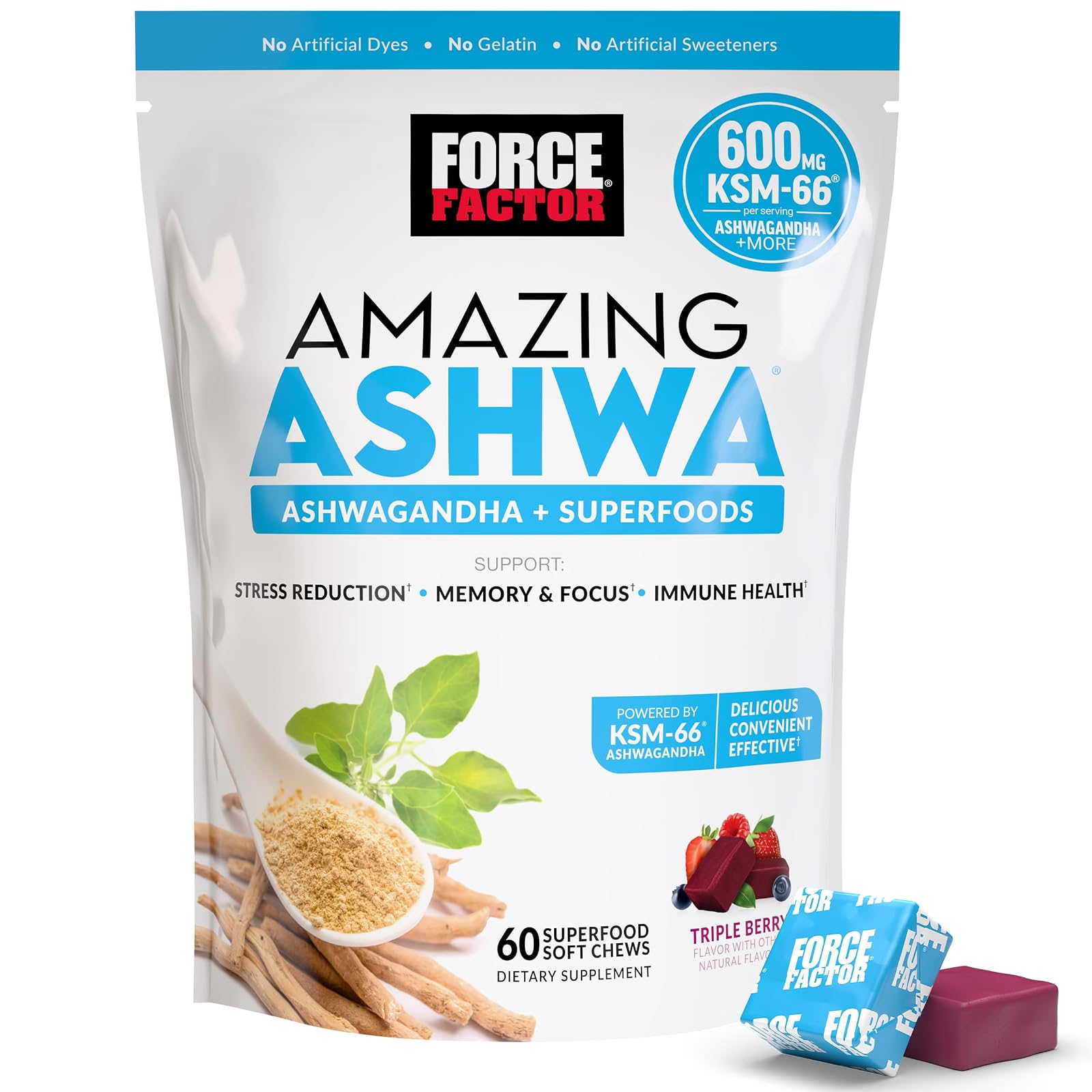Force Factor ashwagandha capsules for stress relief