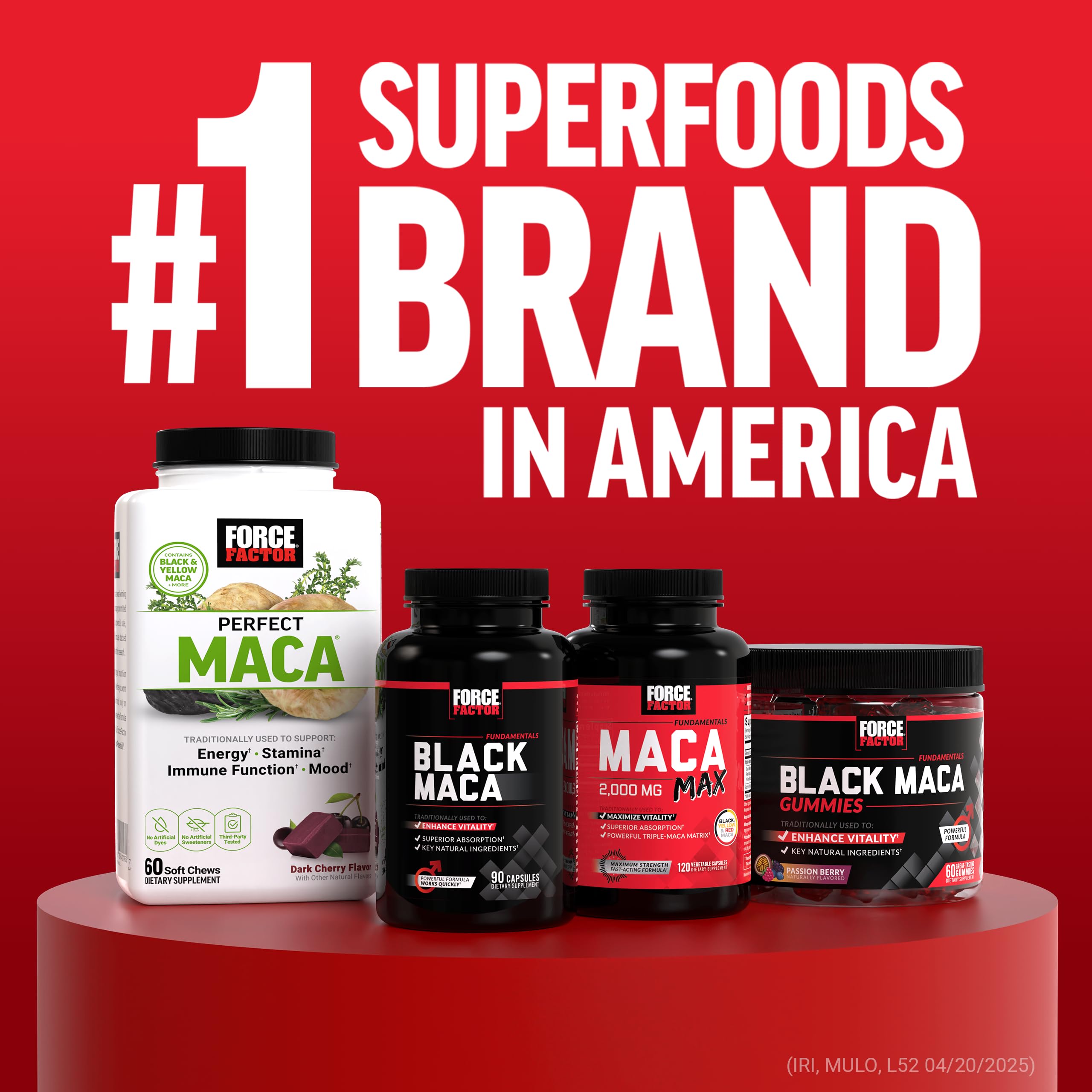 Force Factor Black Maca for daily energy