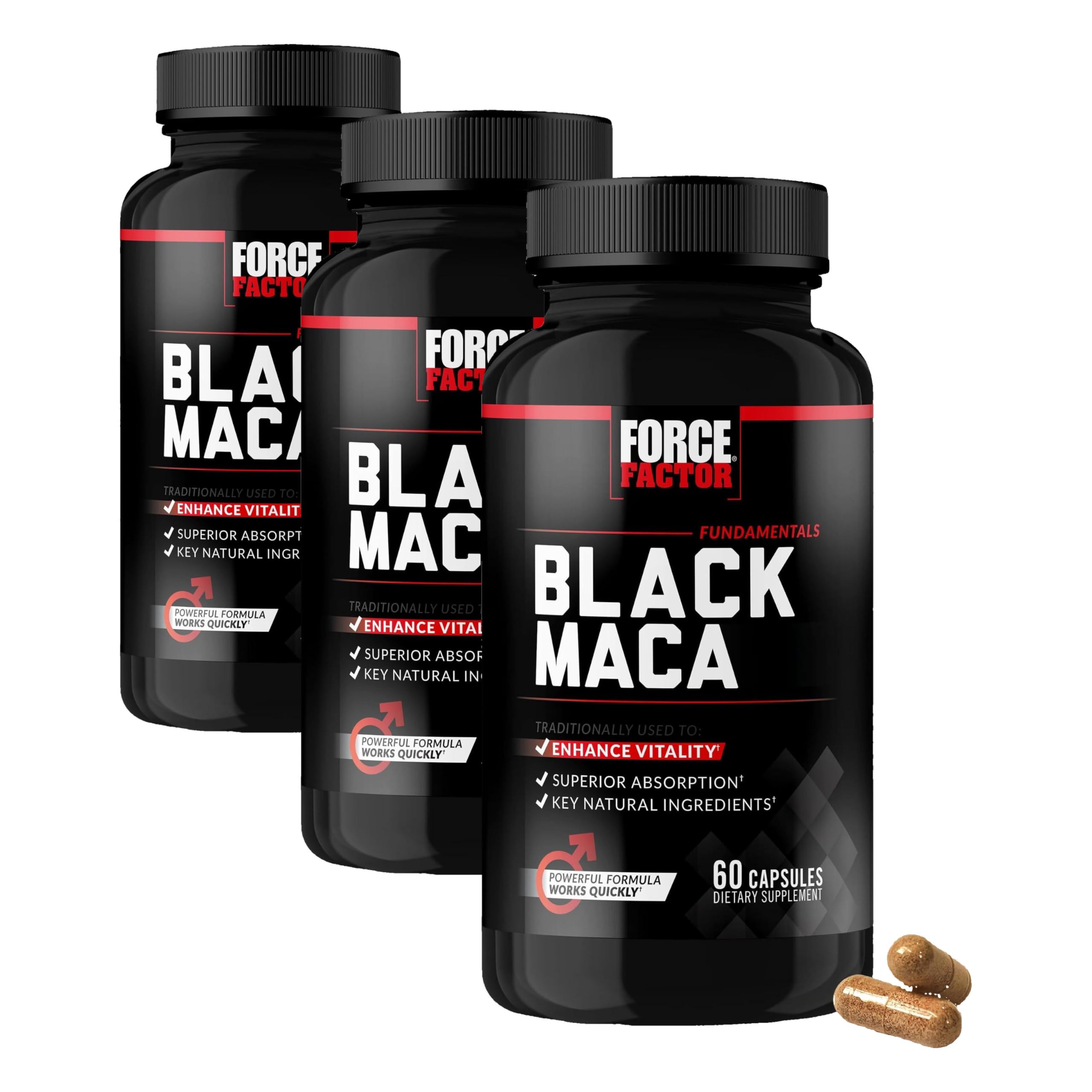 Force Factor Black Maca vitality supplement