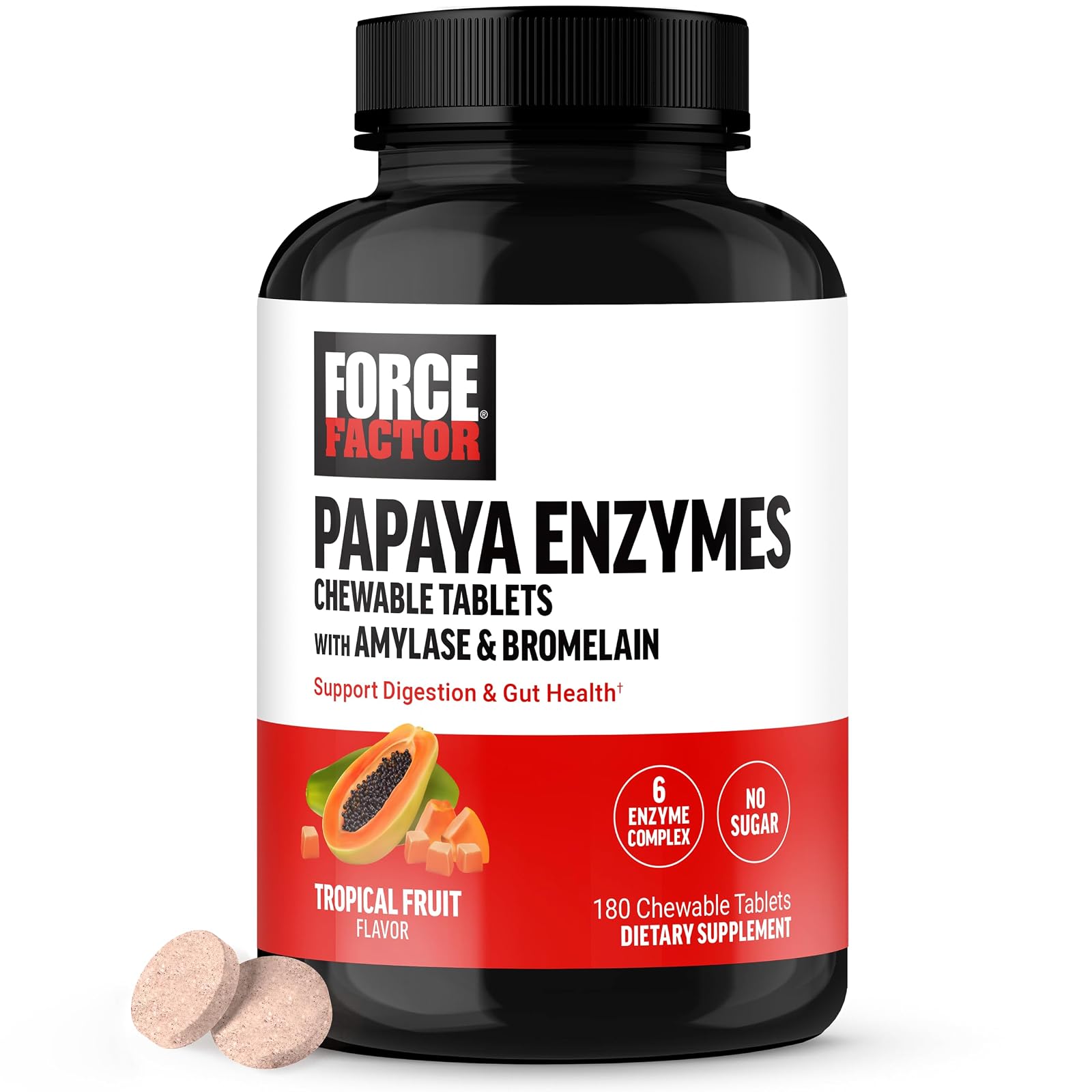 Force Factor digestive enzymes tablets