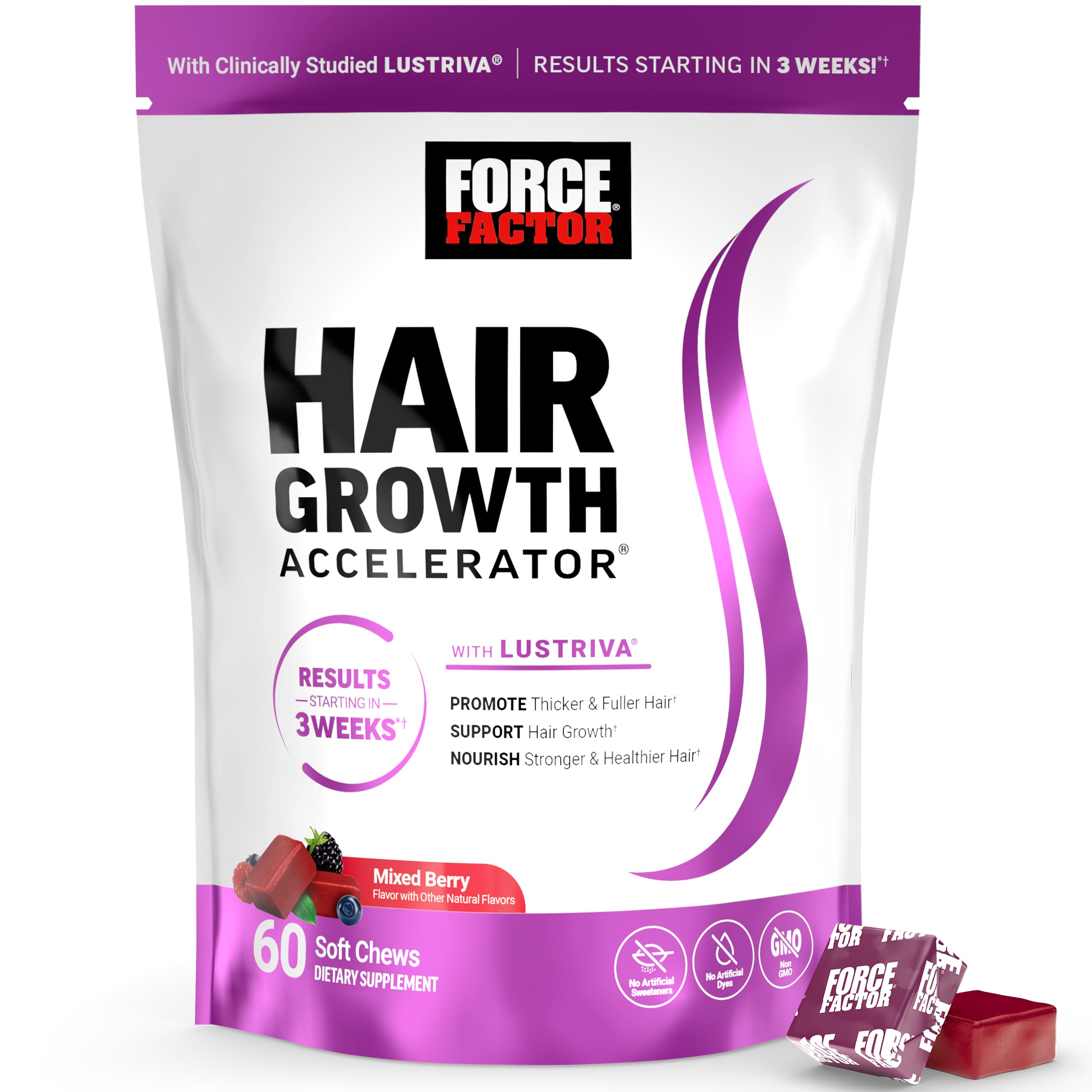 Force Factor hair growth soft chews