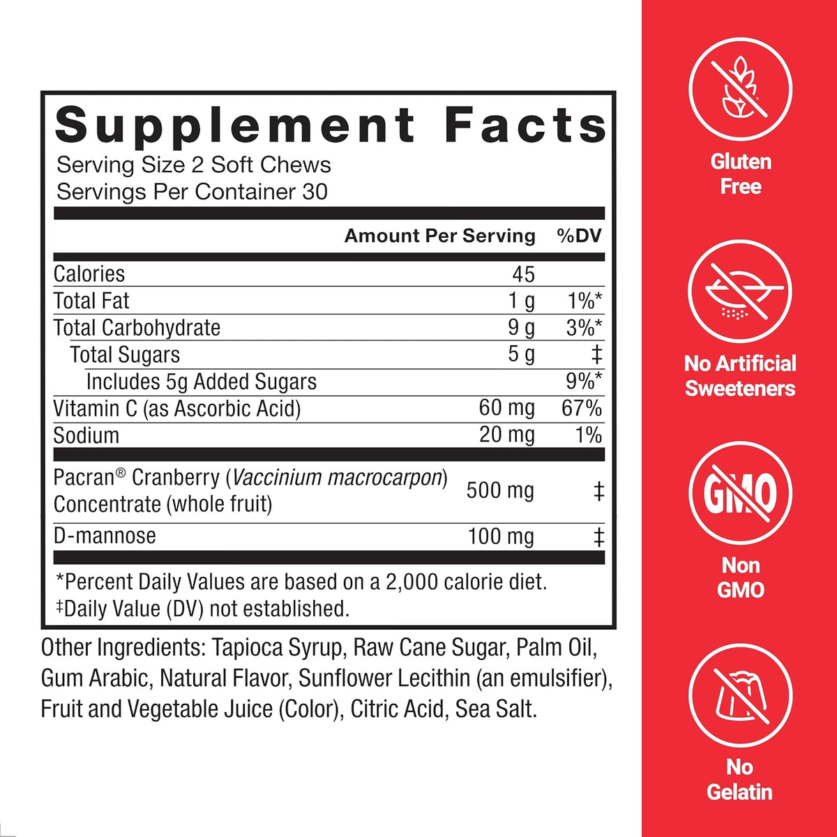 Force Factor herbal cranberry formula