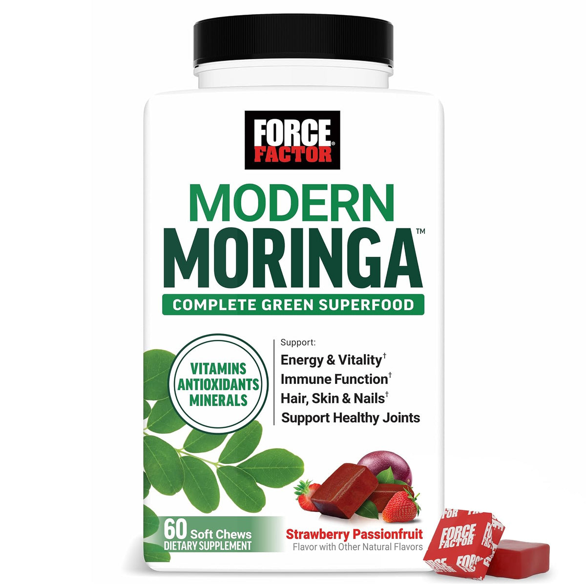 Force Factor Moringa soft chews for energy