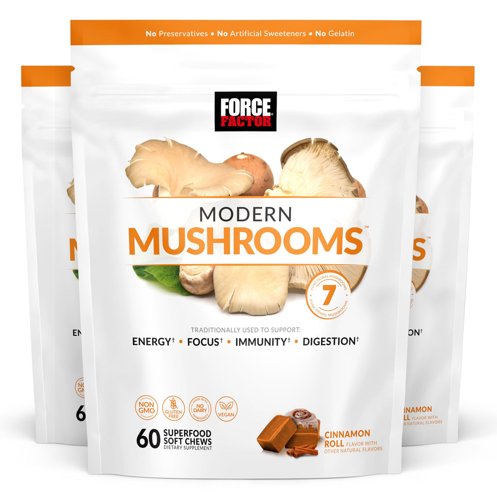 Force Factor mushrooms energy chews