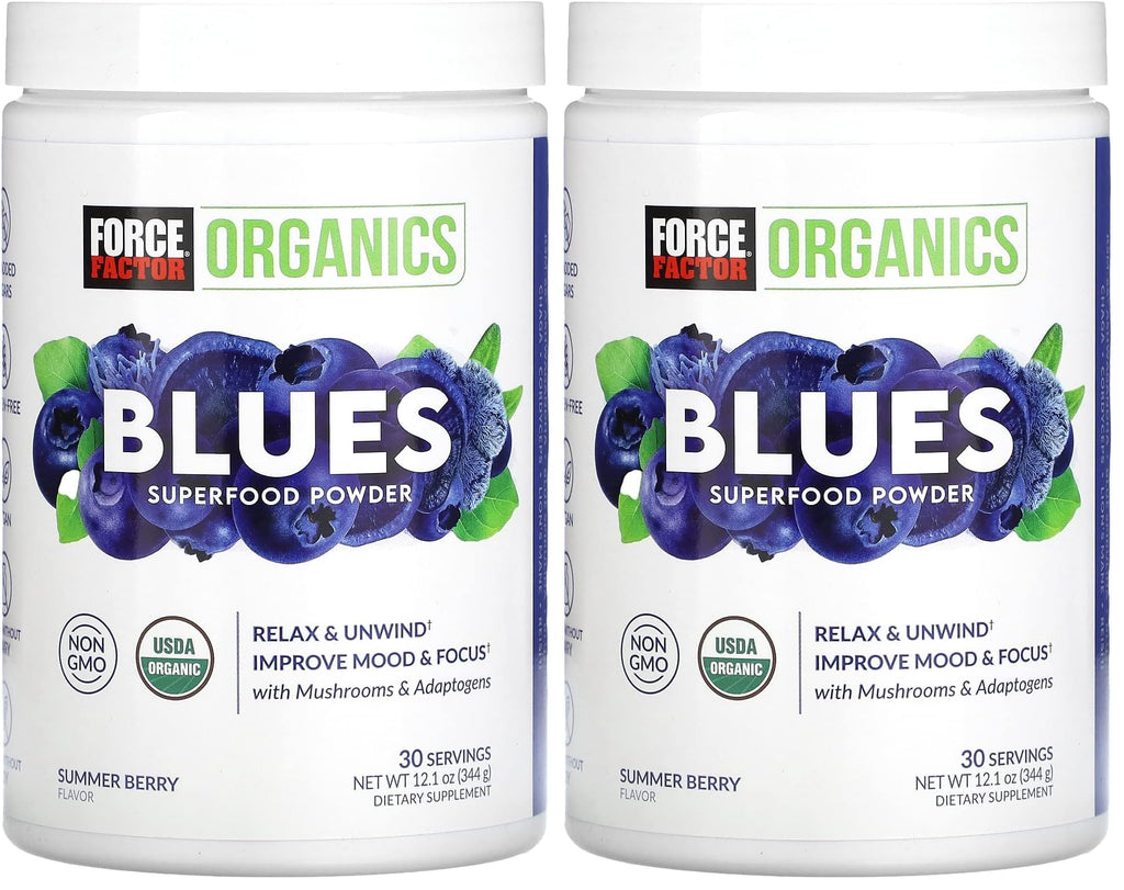 Force Factor Organics spirulina powder for stress relief