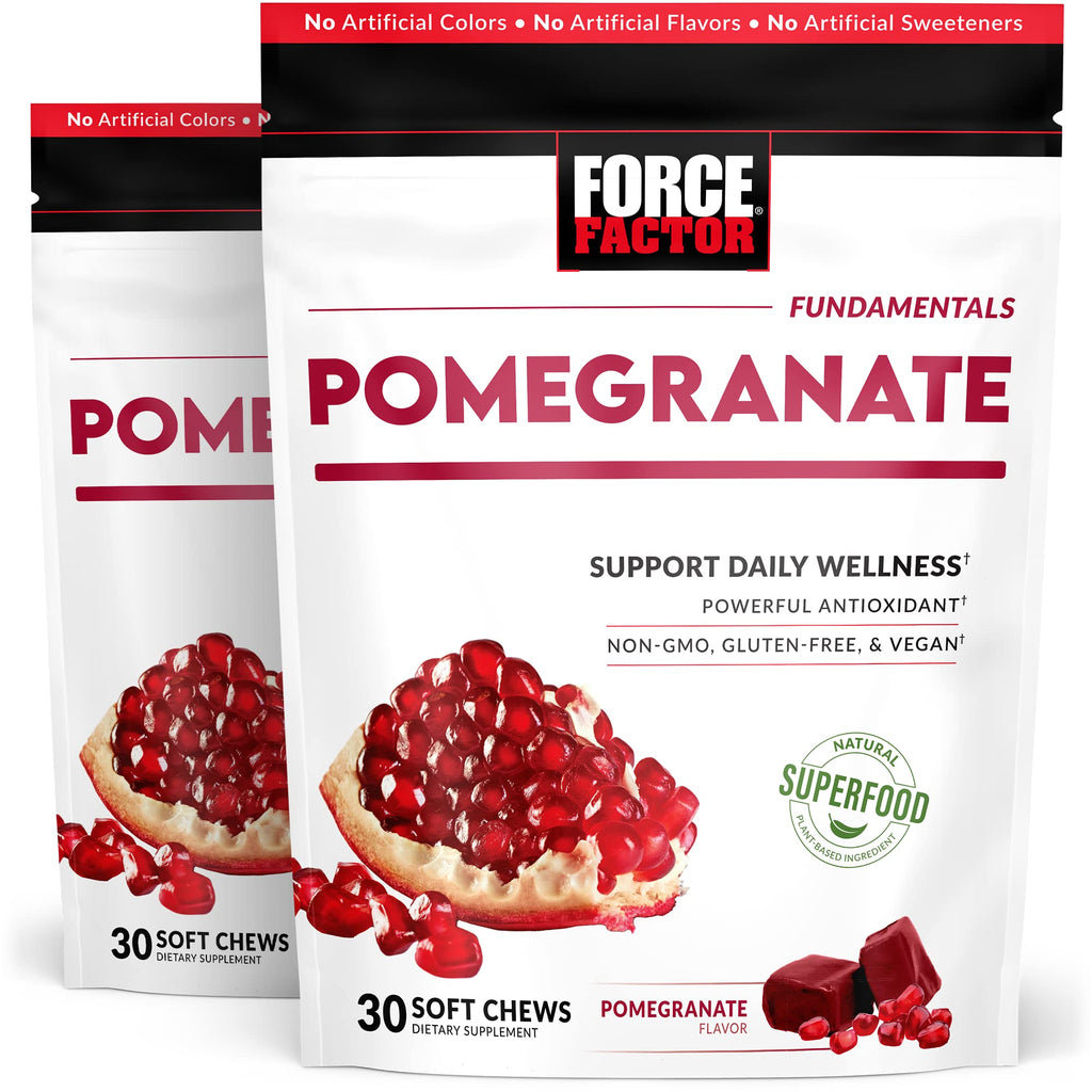 Force Factor Pomegranate soft chews for healthy aging
