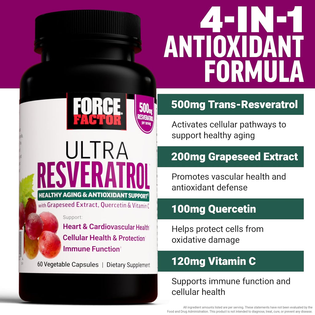 Force Factor resveratrol for energy boost