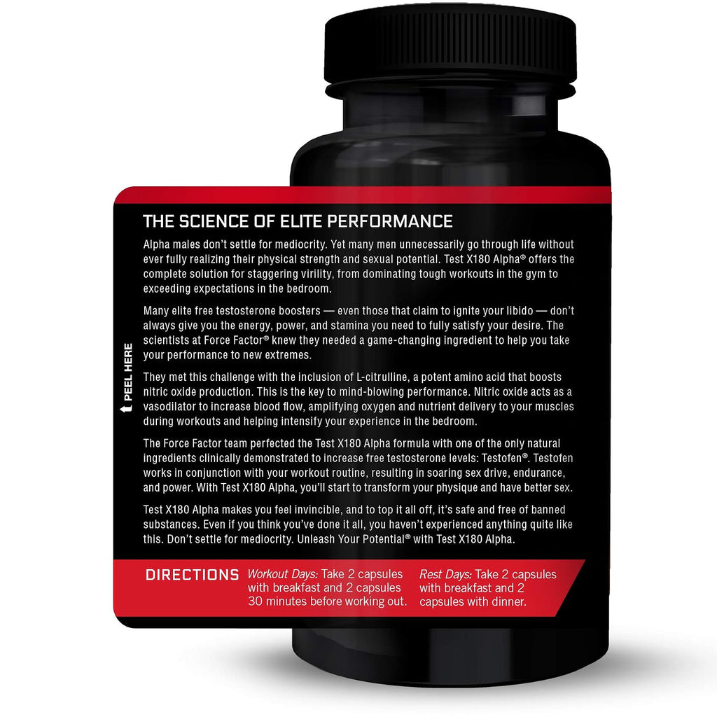 Force Factor Test X180 Alpha supports muscle growth