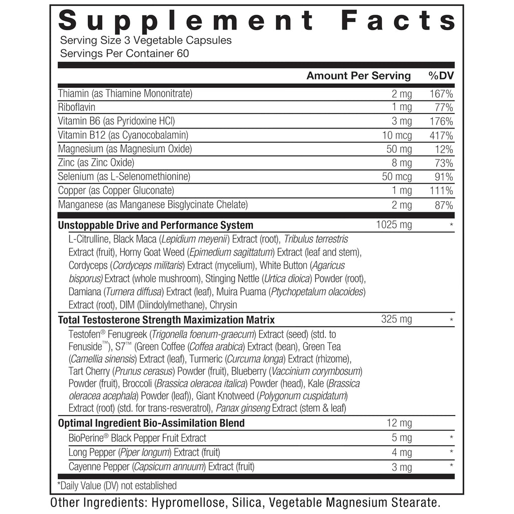 Force Factor Test X180 for vitality