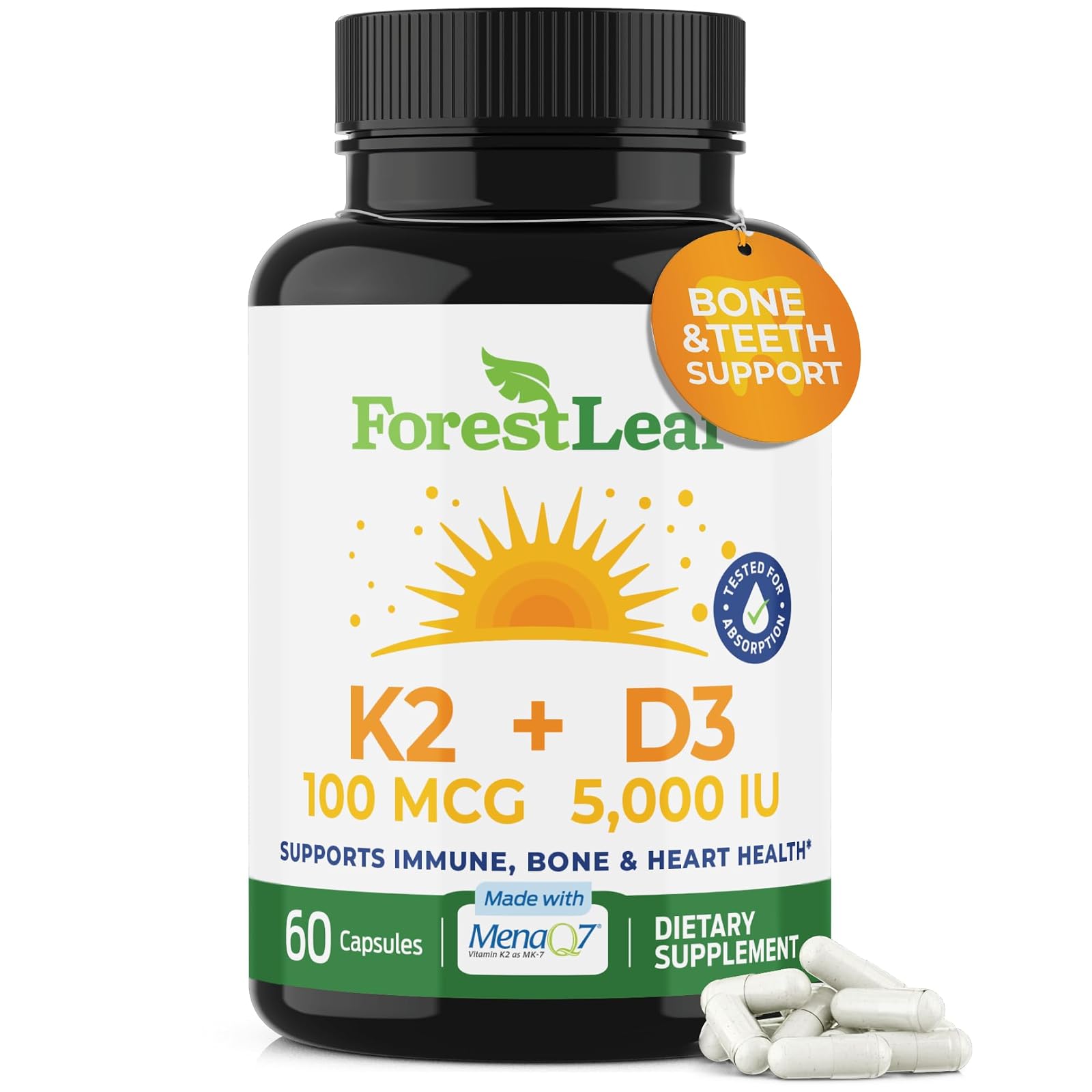 forestleaf vitamin d3 5000 iu capsules