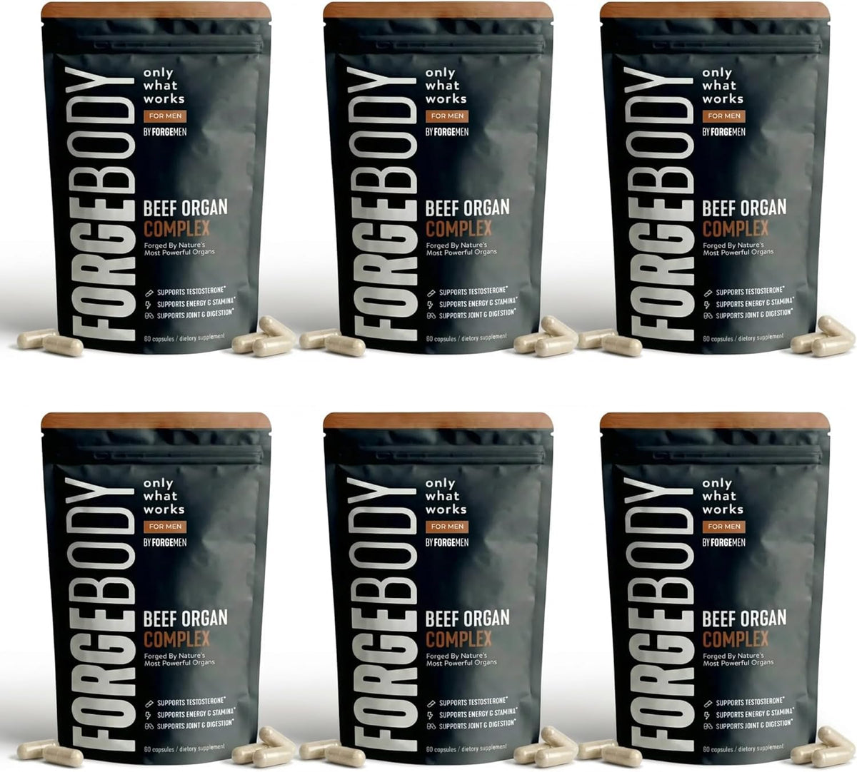 Forgebody beef liver supplement capsules