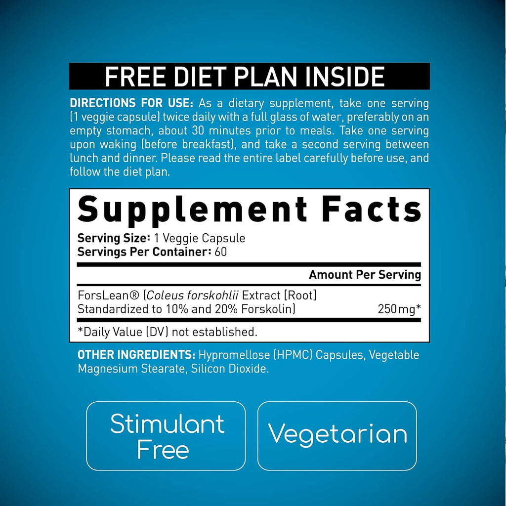 Forskolin Lean & Tone veggie capsules