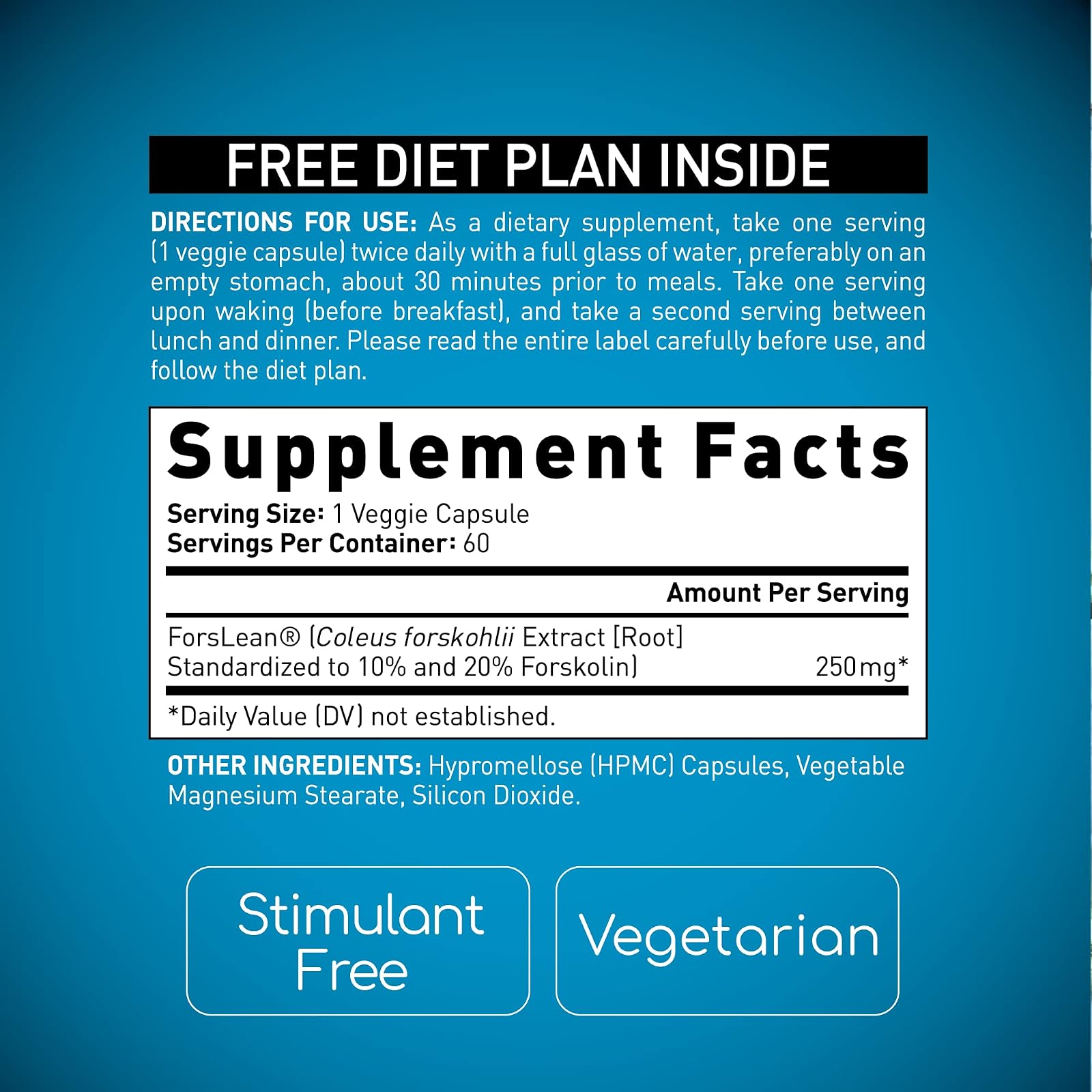 Forskolin Lean & Tone veggie capsules