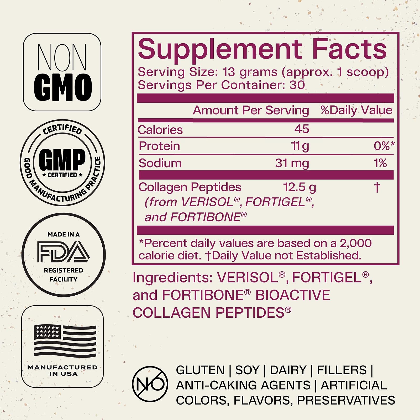 FORTIBONE collagen for improved elasticity